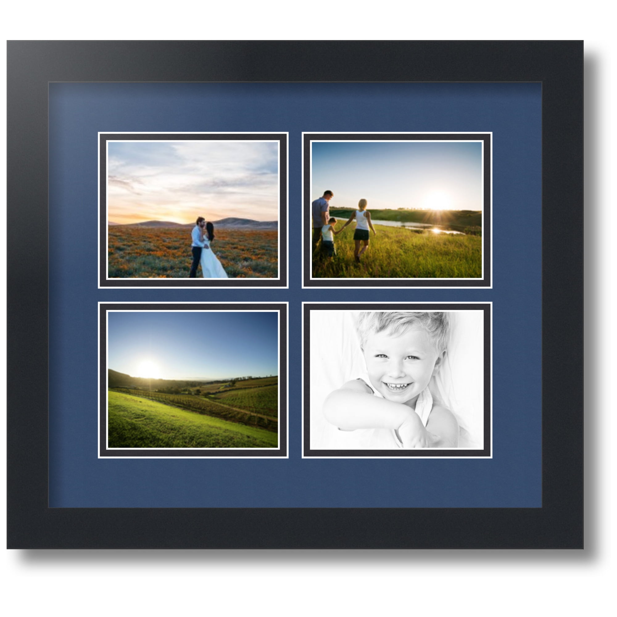 ArtToFrames Collage Photo Picture Frame with 4 - 4x5" Openings, Framed ...