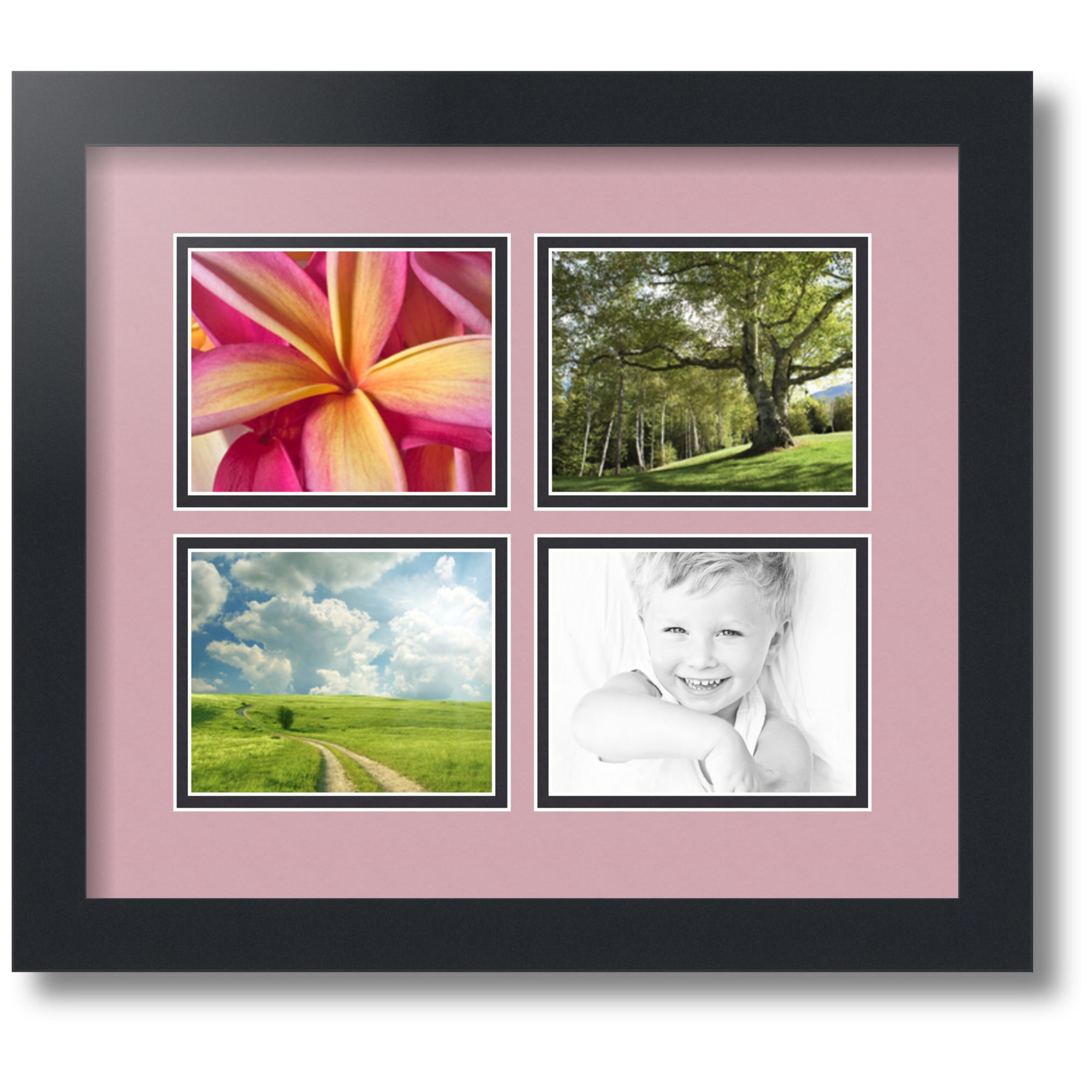 ArtToFrames Collage Photo Picture Frame with 4 - 4x5 Openings, Framed ...