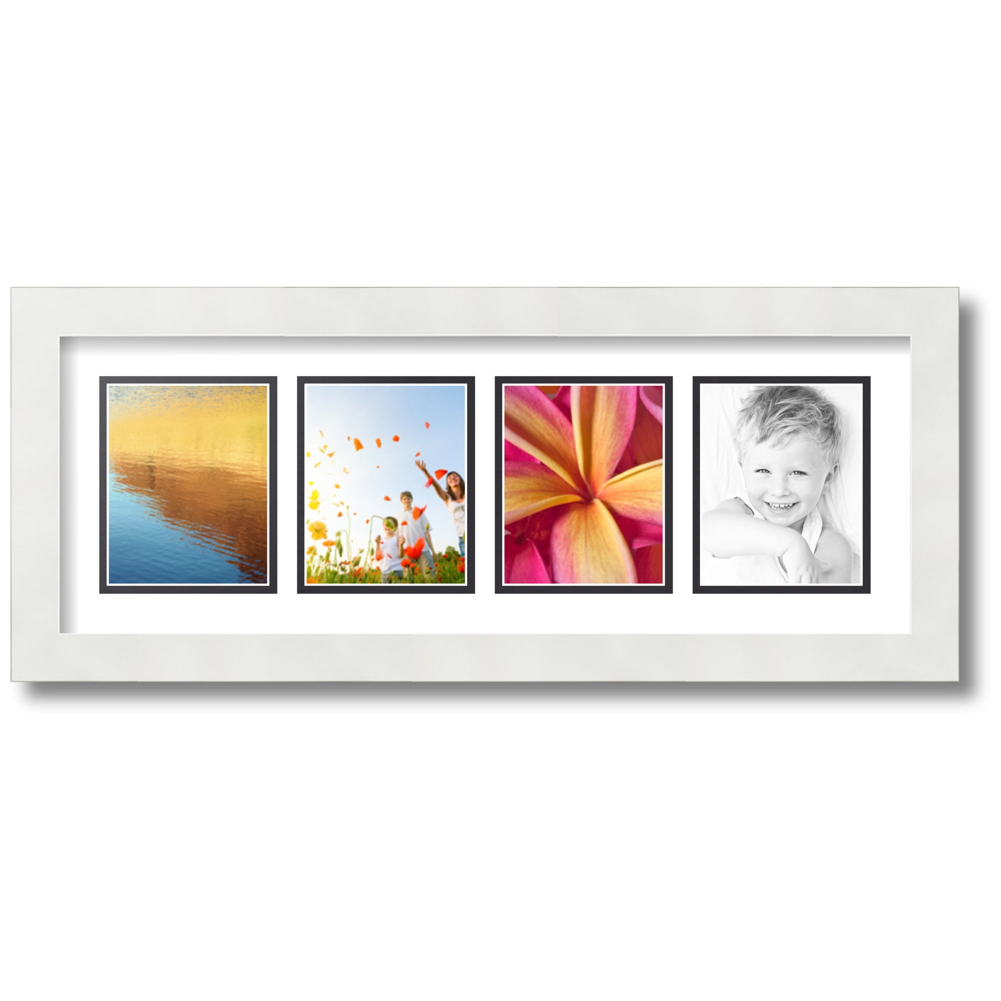 ArtToFrames Collage Photo Picture Frame with 4 - 4x5" Openings, Framed ...