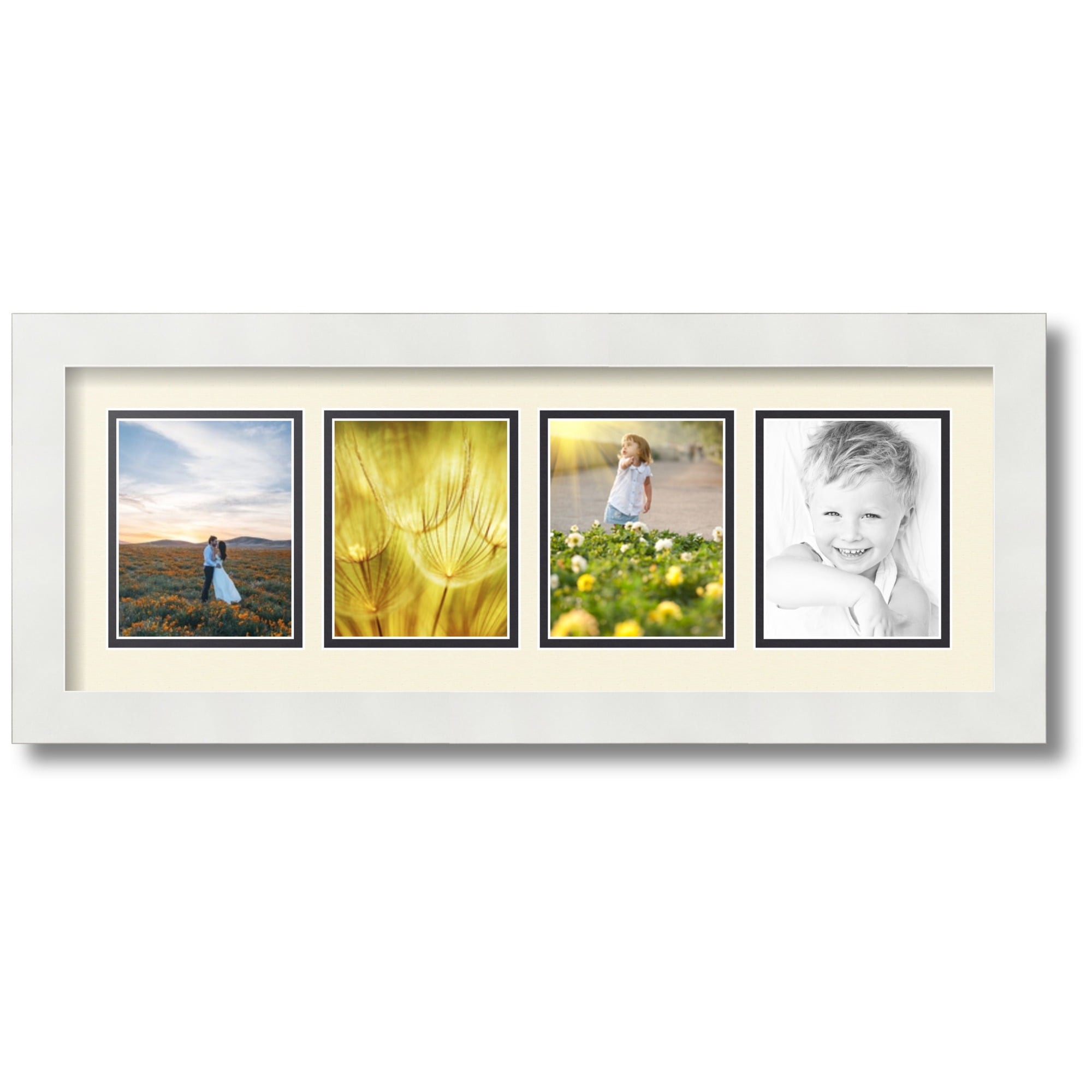 ArtToFrames Collage Photo Picture Frame with 4 - 4x5" Openings, Framed ...