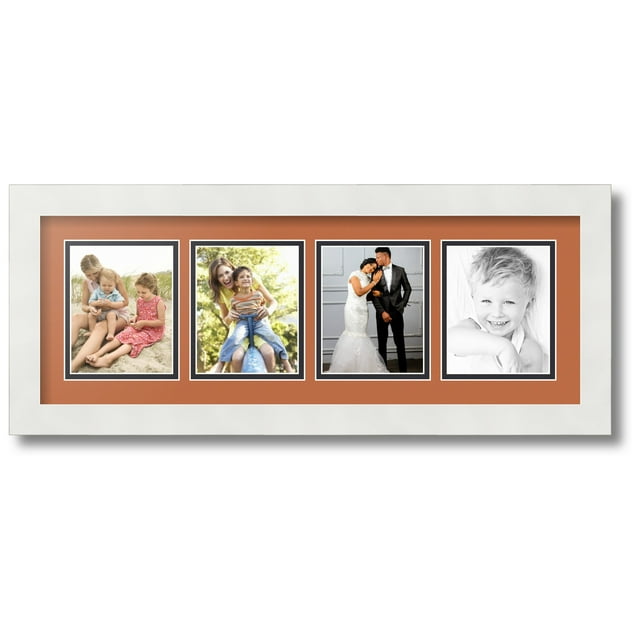ArtToFrames Collage Photo Picture Frame with 4 - 4x5 Openings, Framed ...