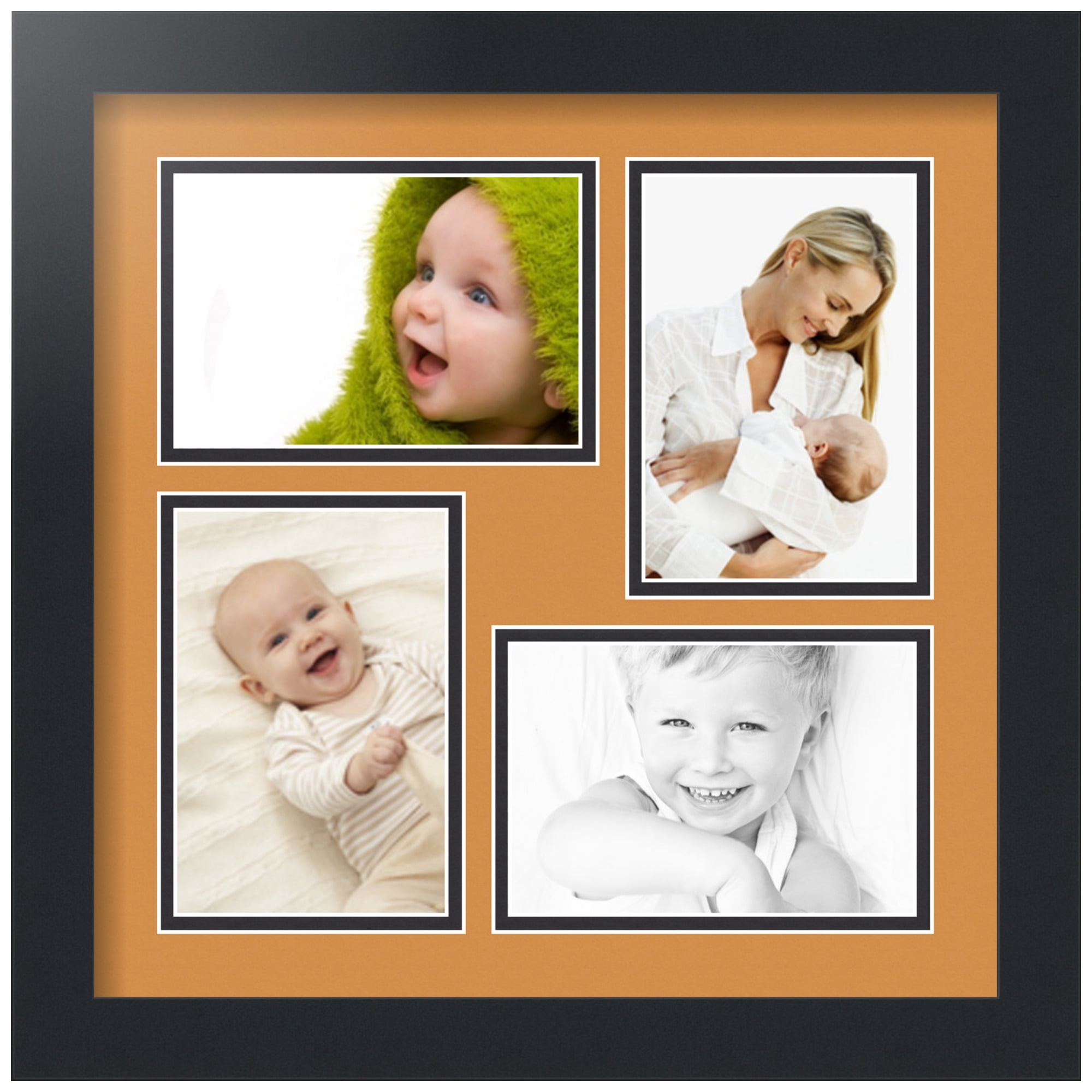 ArtToFrames Collage Photo Picture Frame with 4 - 4x6" Openings, Framed ...