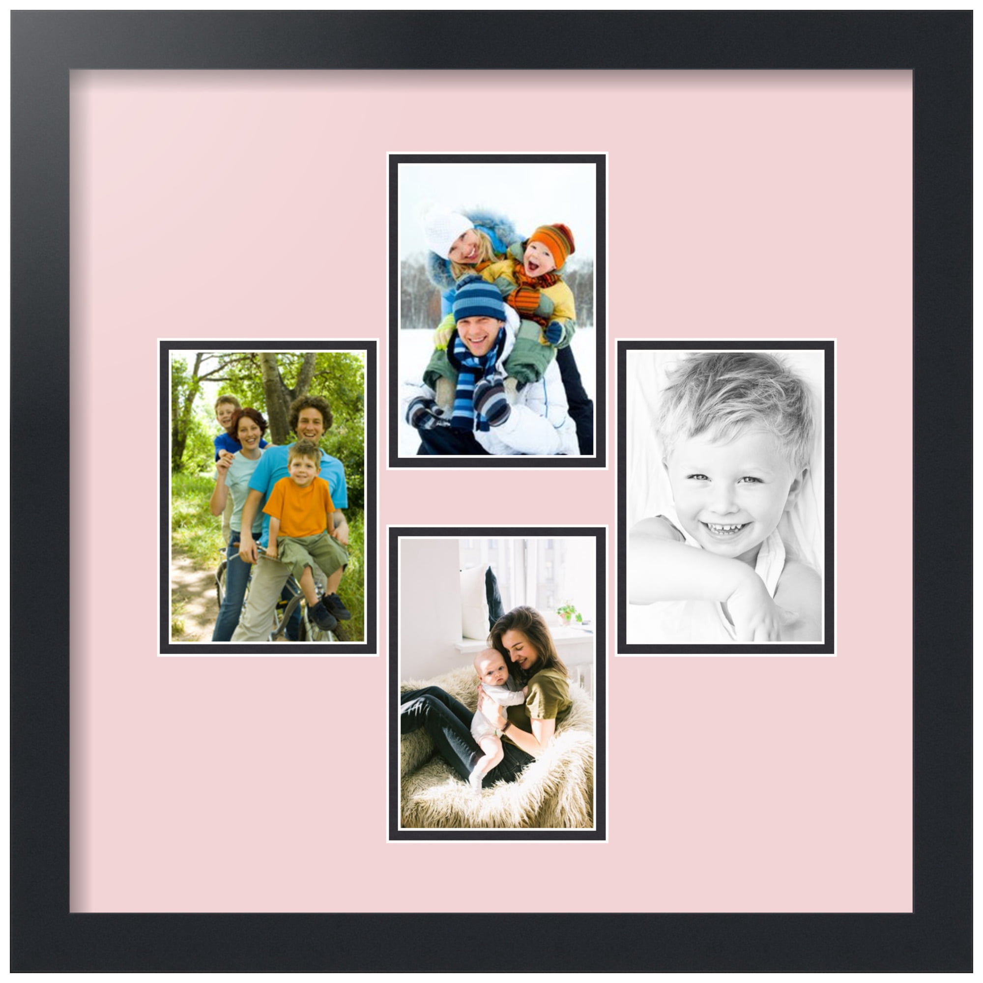 ArtToFrames Collage Photo Picture Frame with 4 - 4x6" Openings, Framed ...