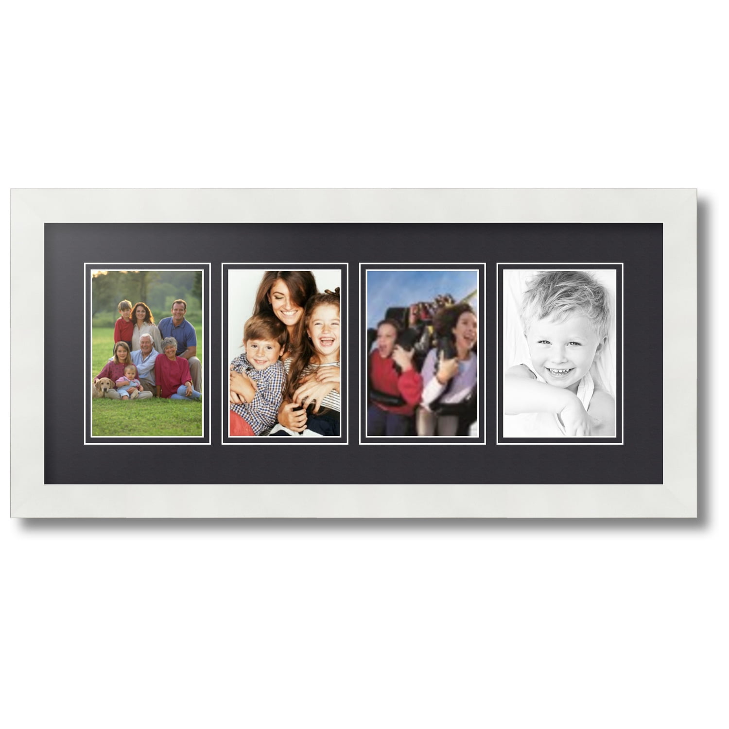 ArtToFrames Collage Photo Picture Frame with 4 - 4x6 Openings, Framed ...