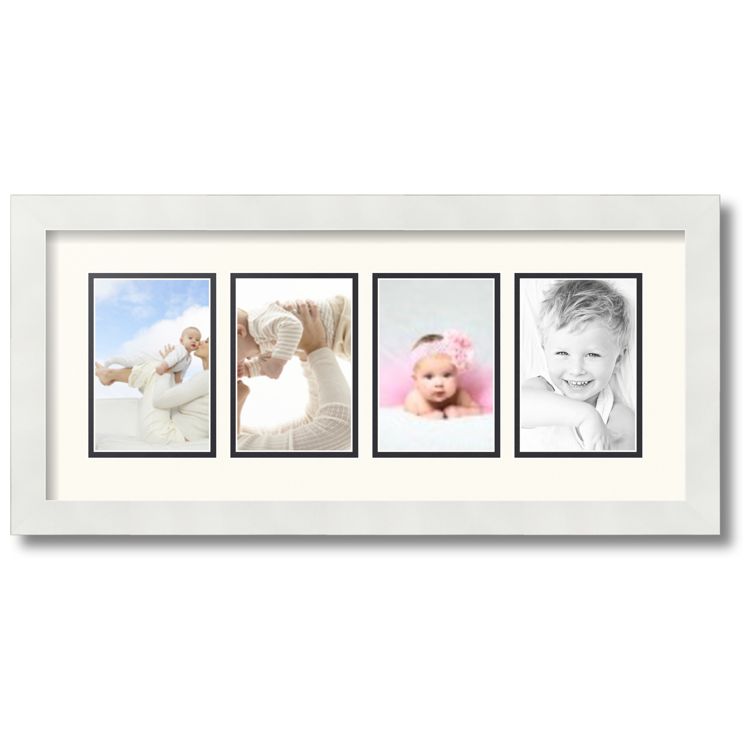 ArtToFrames Collage Photo Picture Frame with 4 - 4x6 Openings, Framed ...