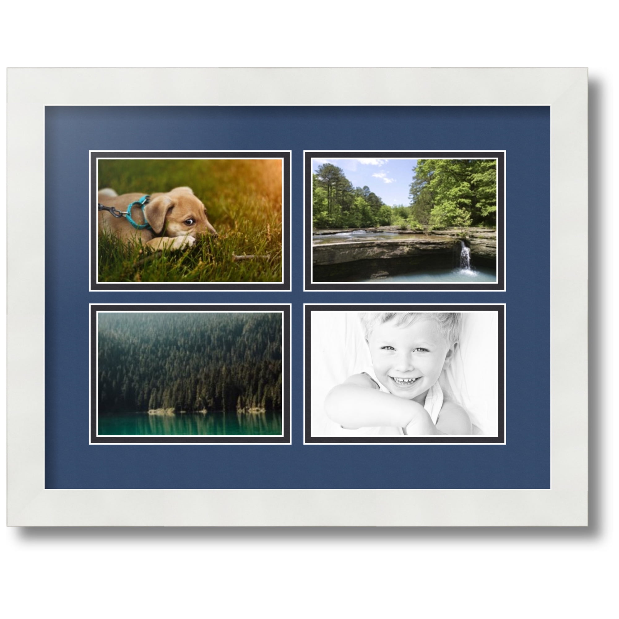 ArtToFrames Collage Photo Picture Frame with 4 - 4x6" Openings, Framed ...