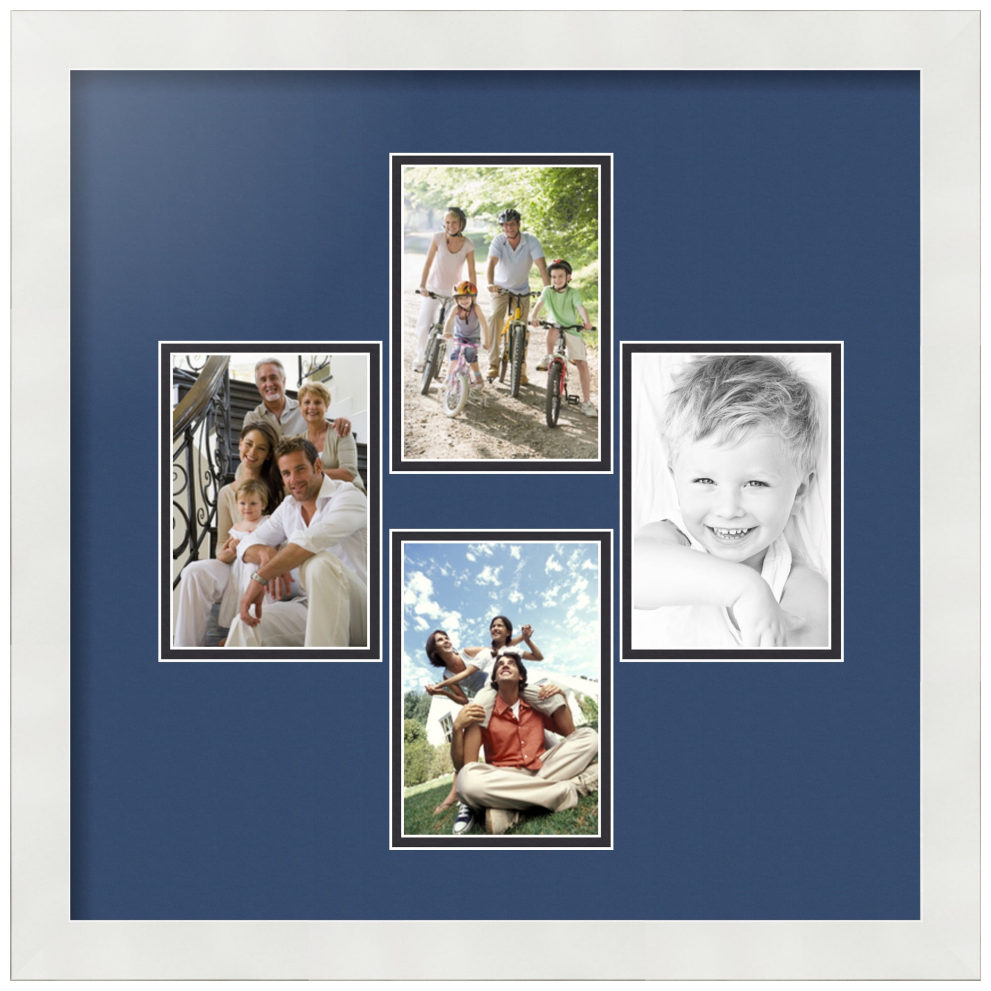 ArtToFrames Collage Photo Picture Frame with 4 - 4x6" Openings, Framed ...