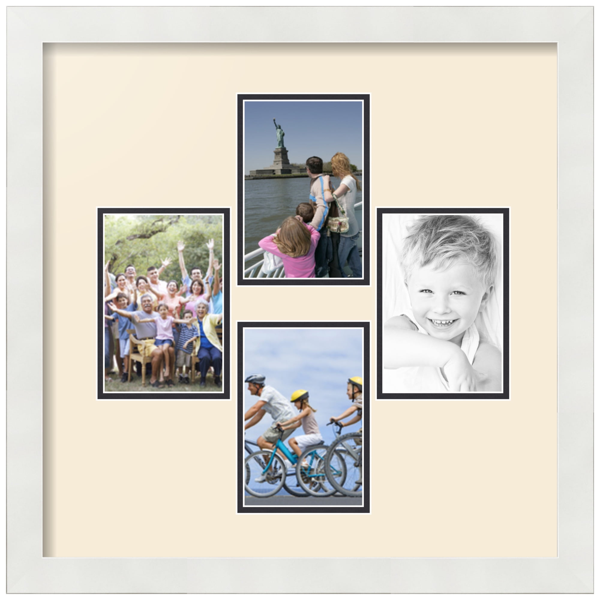 ArtToFrames Collage Photo Picture Frame with 4 - 4x6" Openings, Framed ...