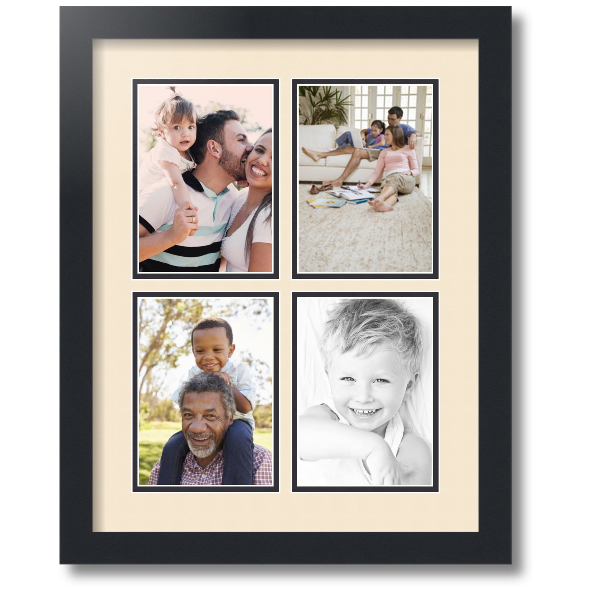 ArtToFrames Collage Photo Picture Frame with 4 - 5x7" Openings, Framed ...