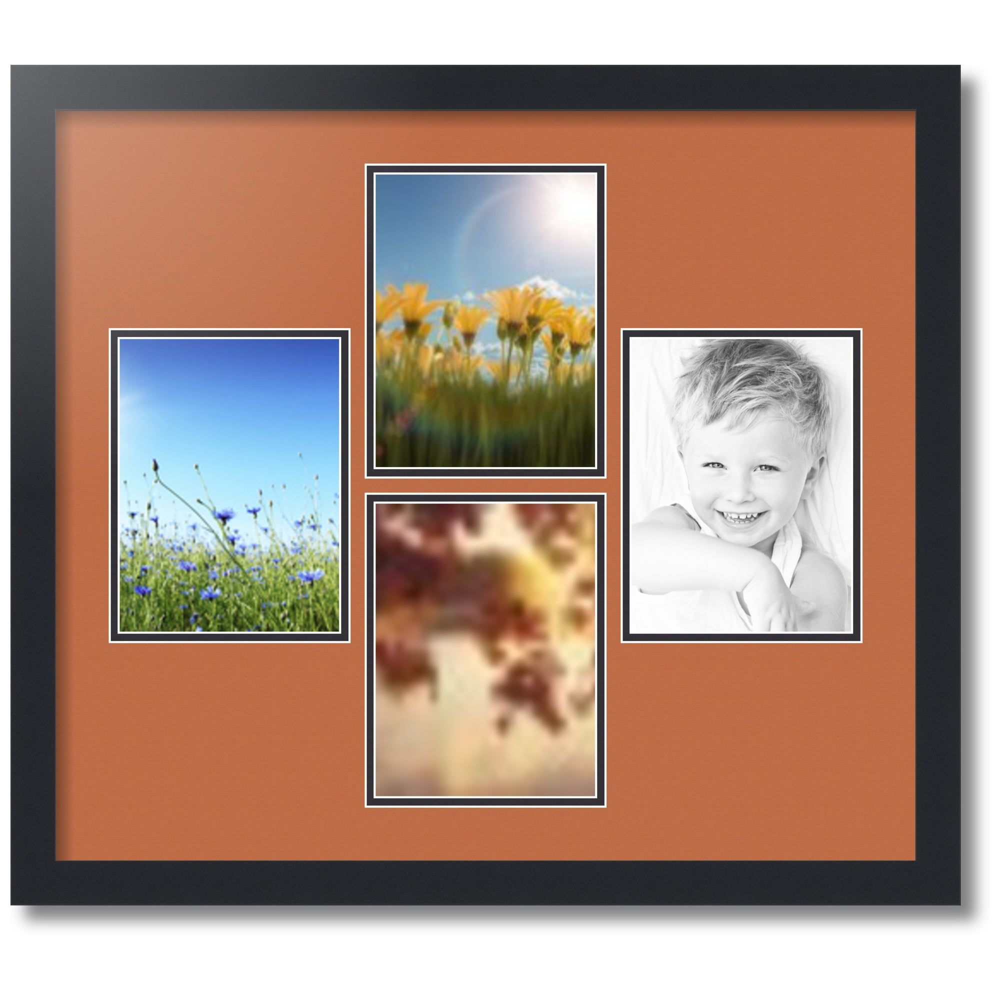 ArtToFrames Collage Photo Picture Frame with 4 - 6x8" Openings, Framed ...