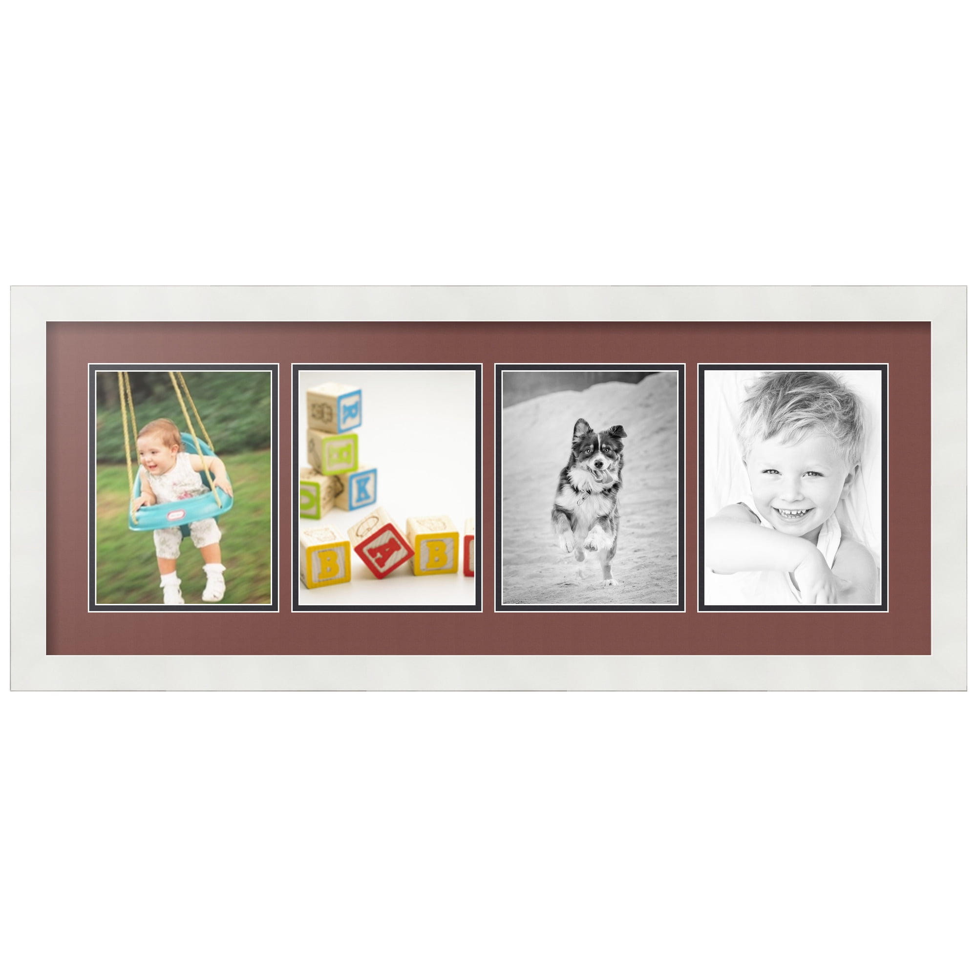 ArtToFrames Collage Photo Picture Frame with 4 - 6x8" Openings, Framed ...