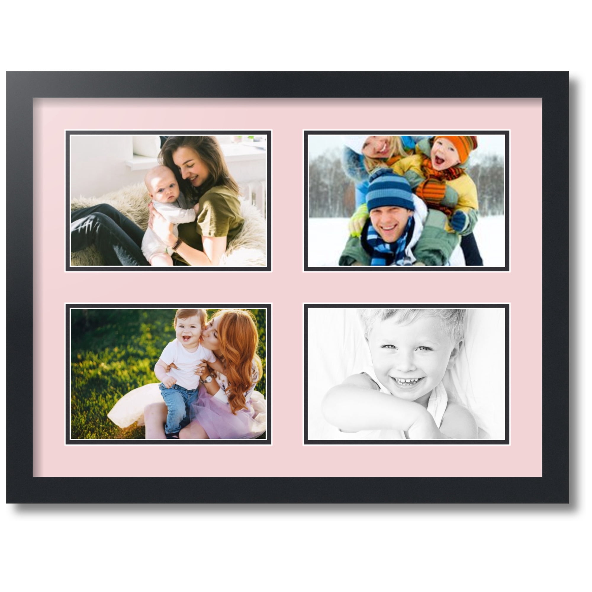 ArtToFrames Collage Photo Picture Frame with 4 - 6x9" Openings, Framed ...