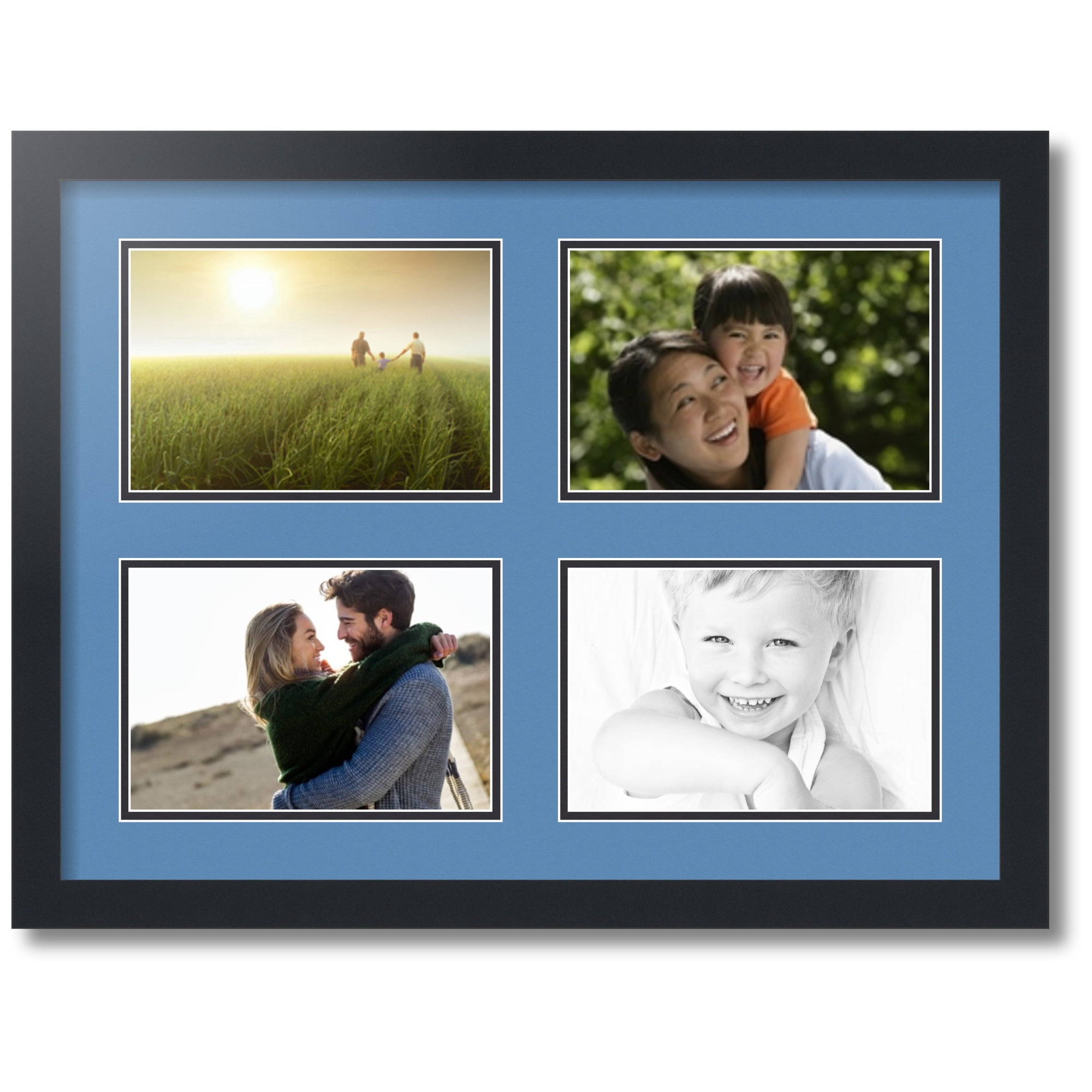 ArtToFrames Collage Photo Picture Frame with 4 - 6x9" Openings, Framed ...