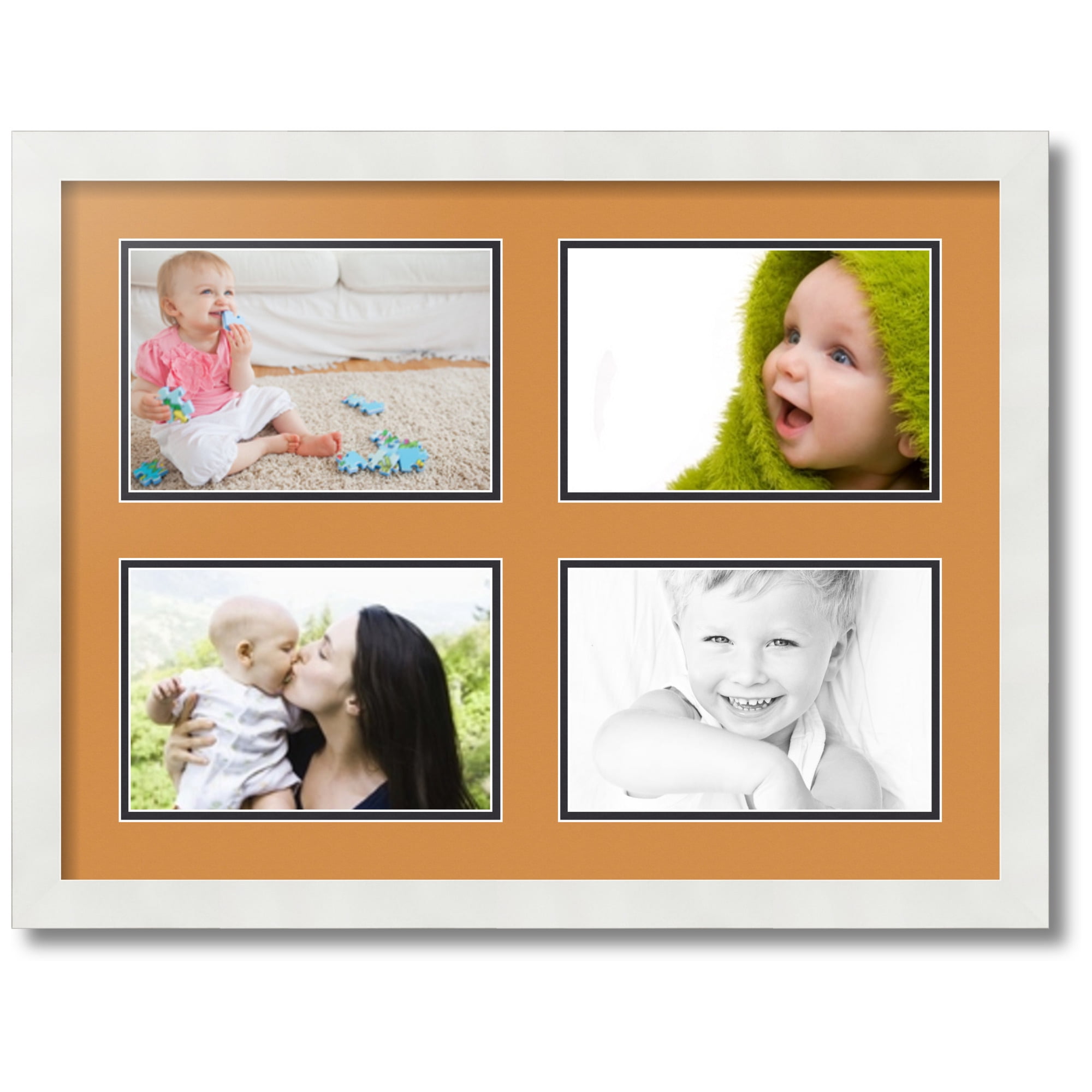 ArtToFrames Collage Photo Picture Frame with 4 - 6x9" Openings, Framed ...