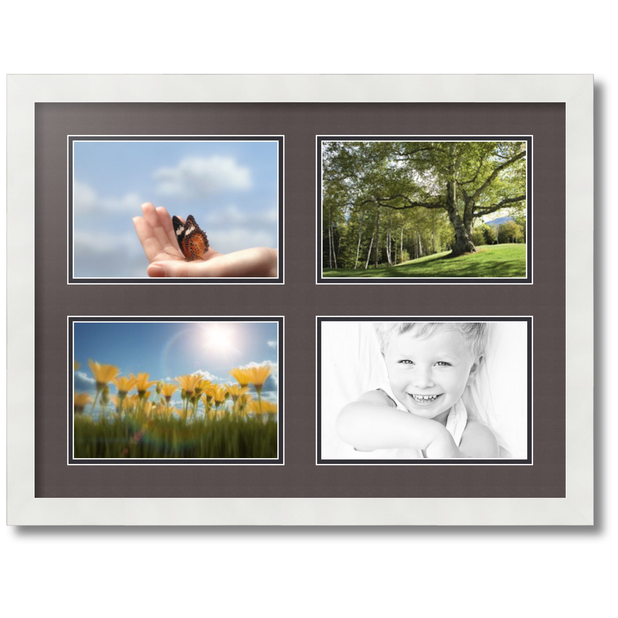 ArtToFrames Collage Photo Picture Frame with 4 - 6x9 Openings, Framed ...