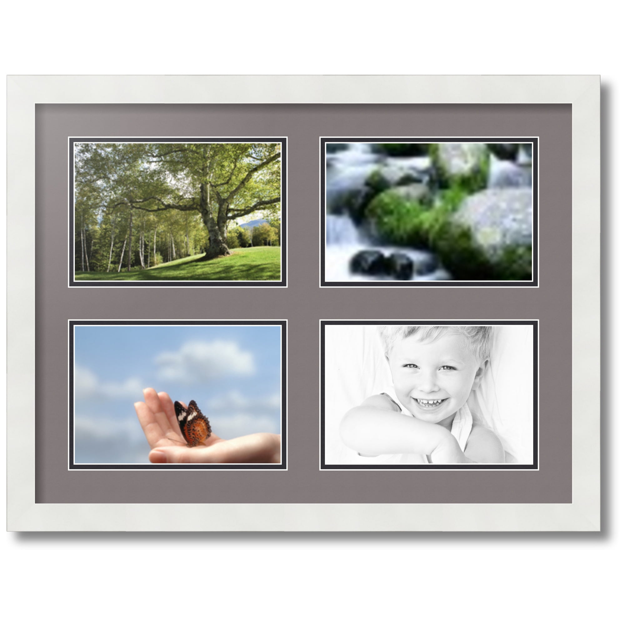 ArtToFrames Collage Photo Picture Frame with 4 - 6x9 Openings, Framed ...