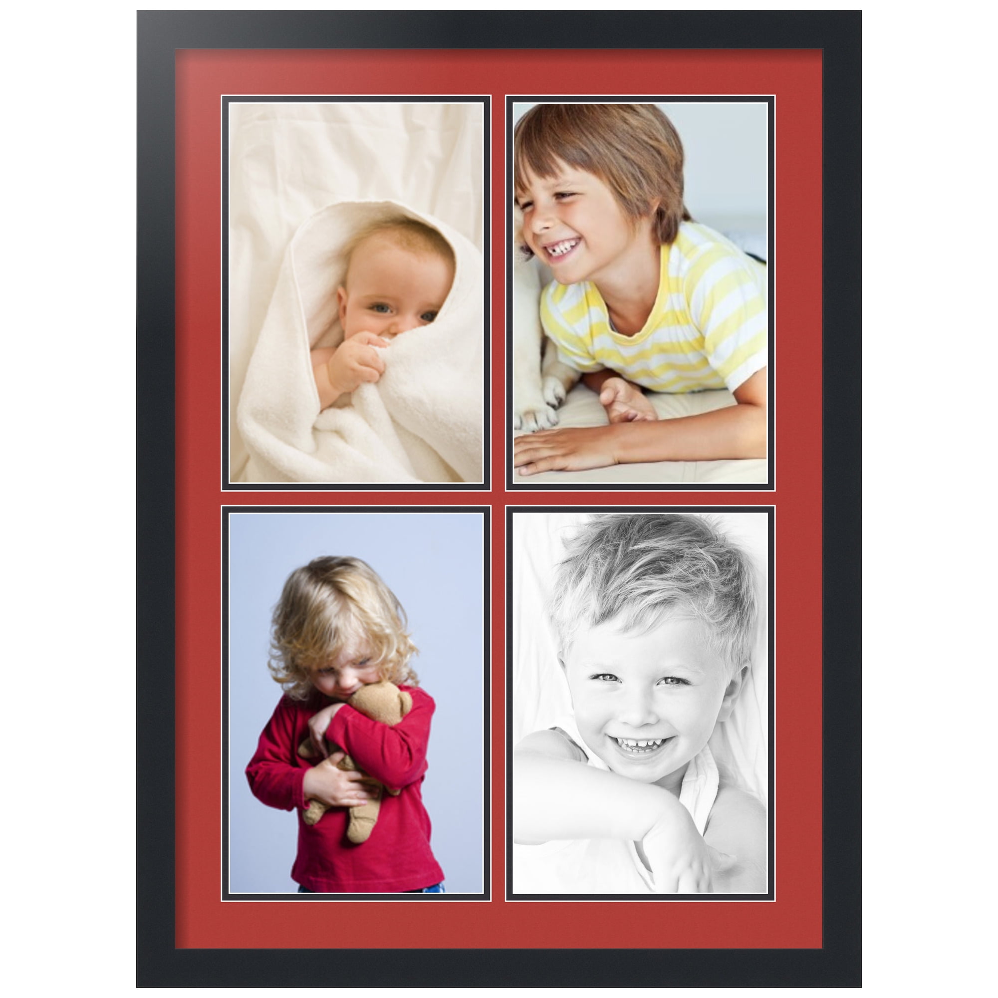 ArtToFrames Collage Photo Picture Frame with 4 - 8x12" Openings, Framed ...