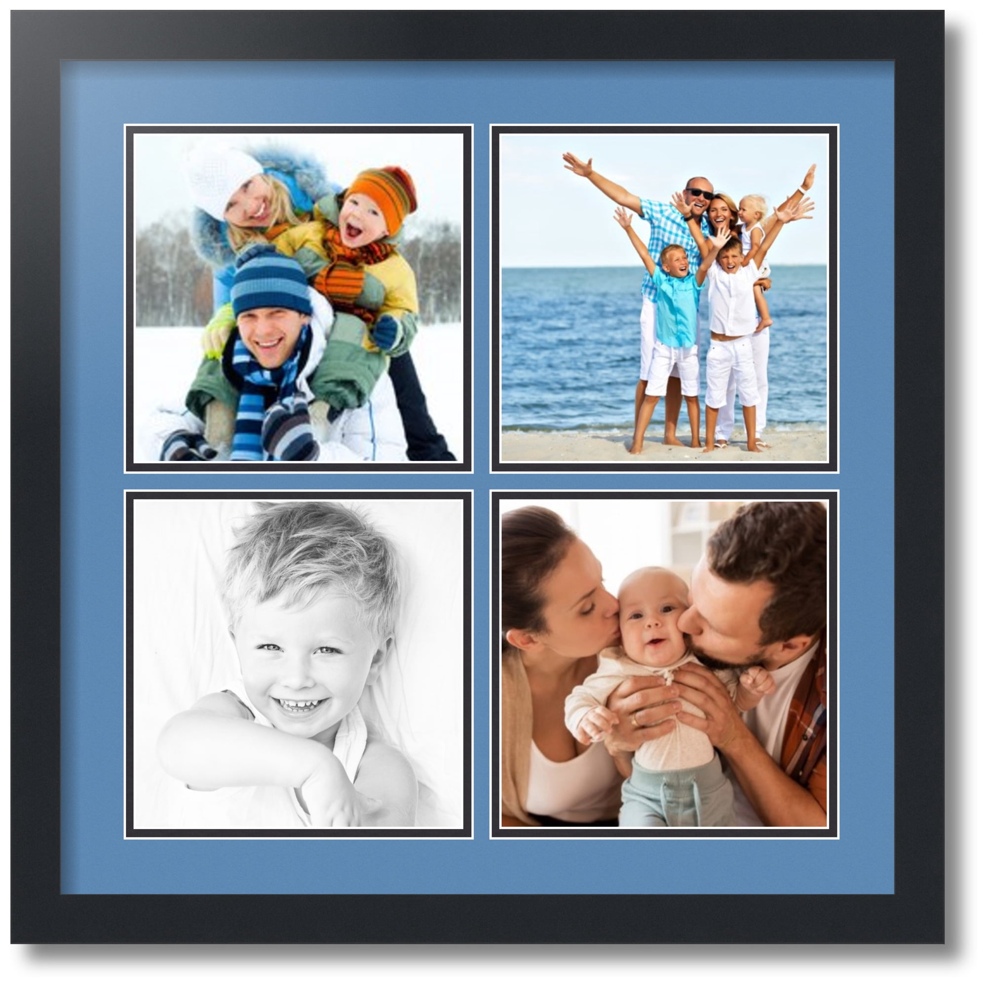 ArtToFrames Collage Photo Picture Frame with 4 - 8x8" Openings, Framed ...
