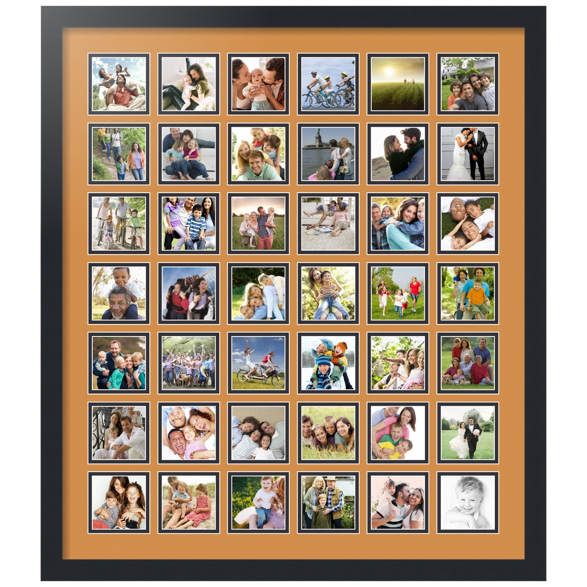 ArtToFrames Collage Photo Picture Frame with 42 - 3x3" Openings, Framed ...