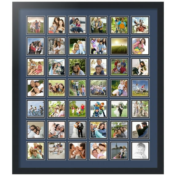ArtToFrames Collage Photo Picture Frame with 42 - 3x3" Openings, Framed ...