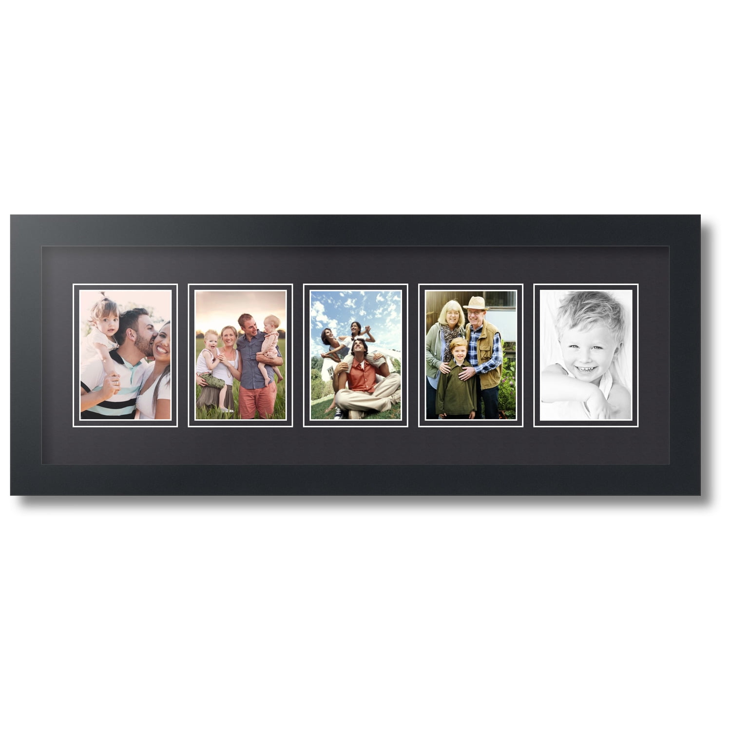 ArtToFrames Collage Photo Picture Frame with 5 - 3.5x5 Openings, Framed ...