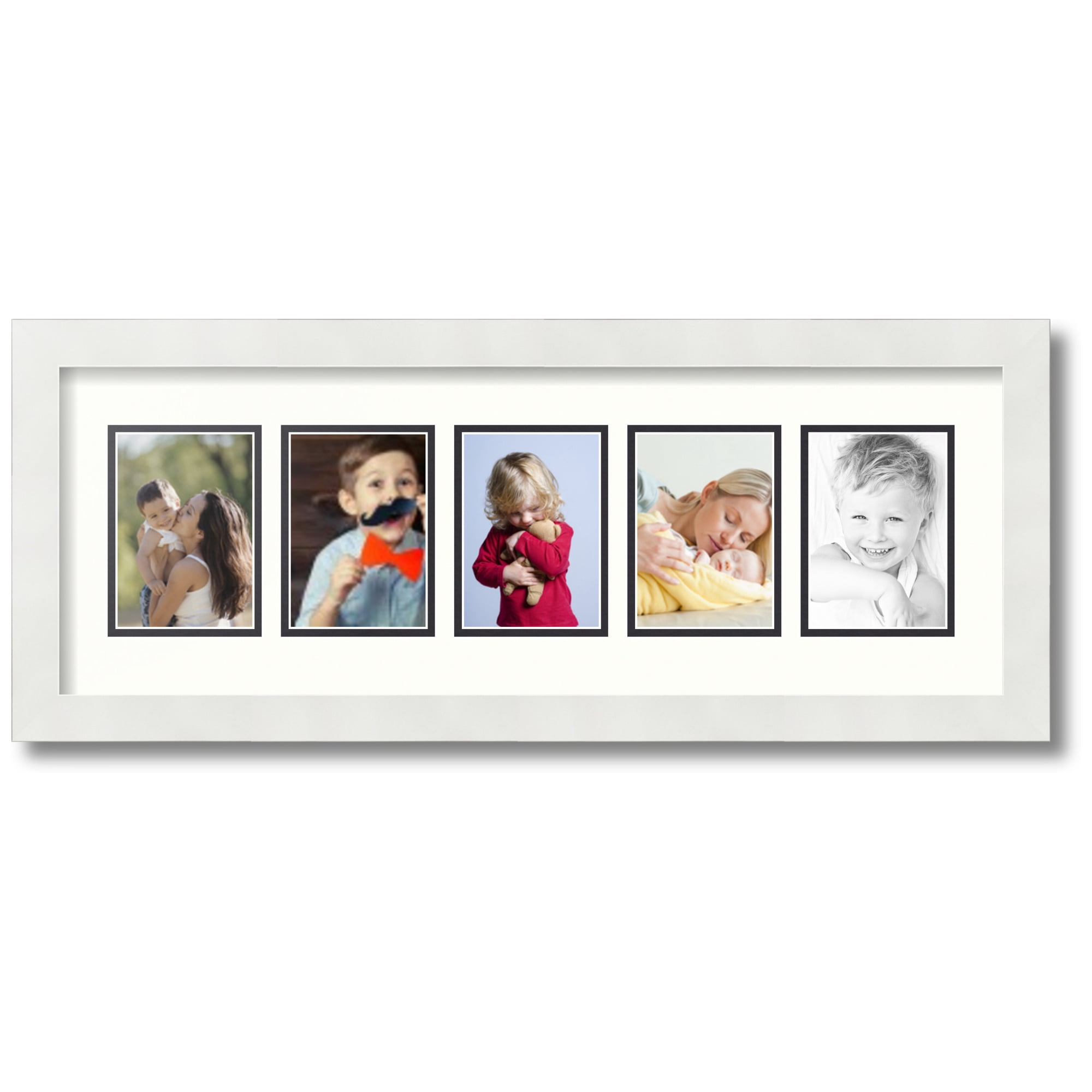 ArtToFrames Collage Photo Picture Frame with 5 - 3.5x5 Openings, Framed ...