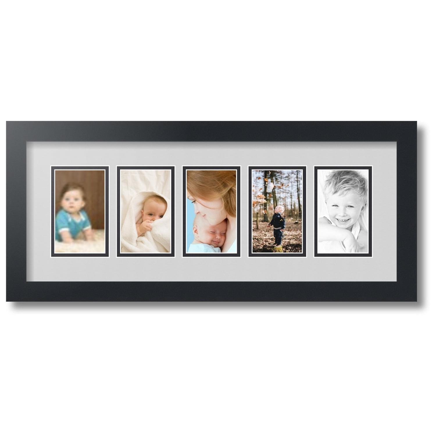 ArtToFrames Collage Photo Picture Frame with 5 - 3x5 Openings, Framed ...