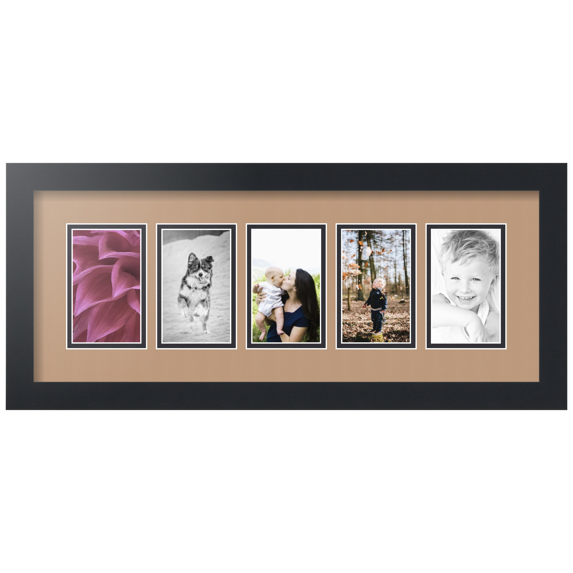 ArtToFrames Collage Photo Picture Frame with 5 - 3x5" Openings, Framed ...