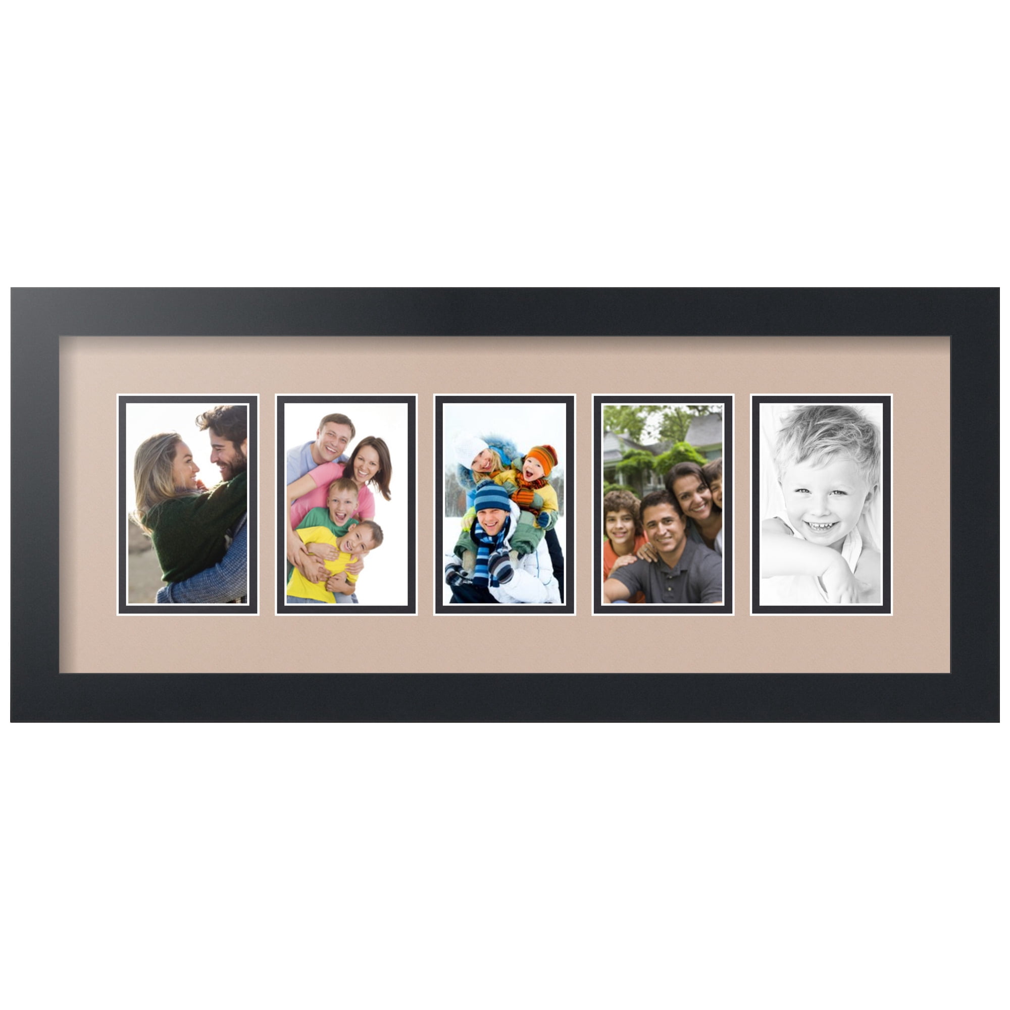 ArtToFrames Collage Photo Picture Frame with 5 - 3x5" Openings, Framed ...