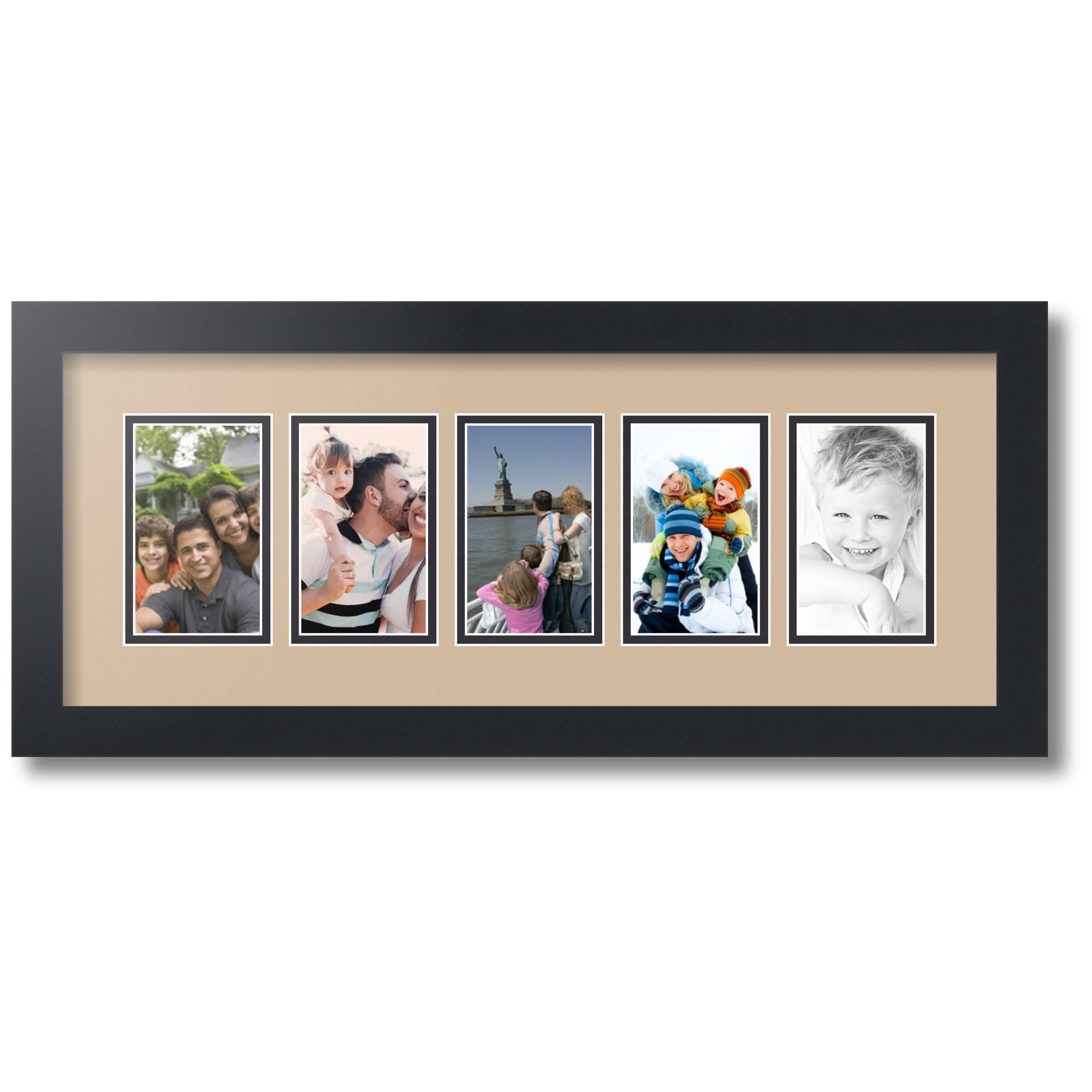ArtToFrames Collage Photo Picture Frame with 5 - 3x5 Openings, Framed ...