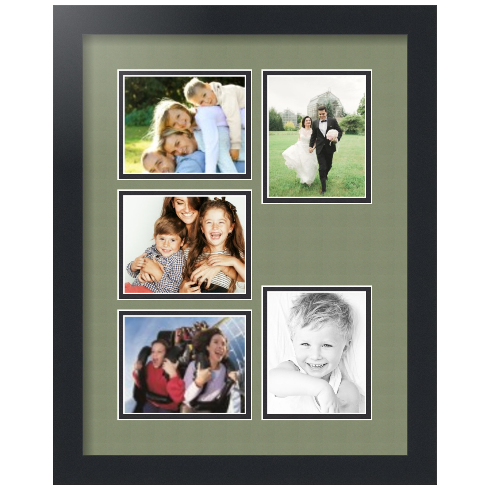 ArtToFrames Collage Photo Picture Frame with 5 - 4x5" Openings, Framed ...