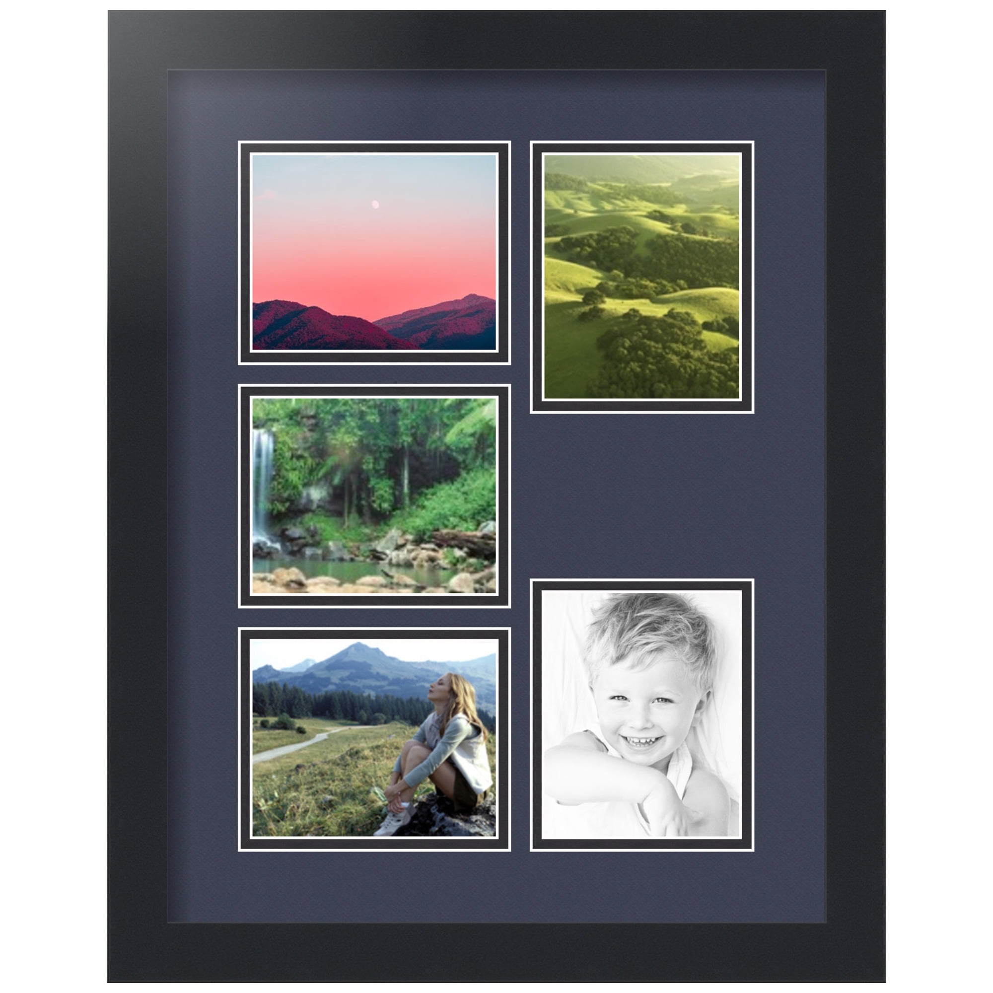 ArtToFrames Collage Photo Picture Frame with 5 - 4x5" Openings, Framed ...
