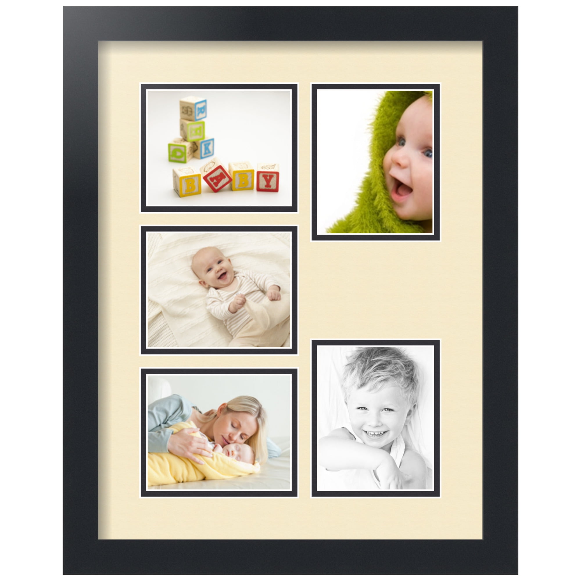 ArtToFrames Collage Photo Picture Frame with 5 - 4x5" Openings, Framed ...