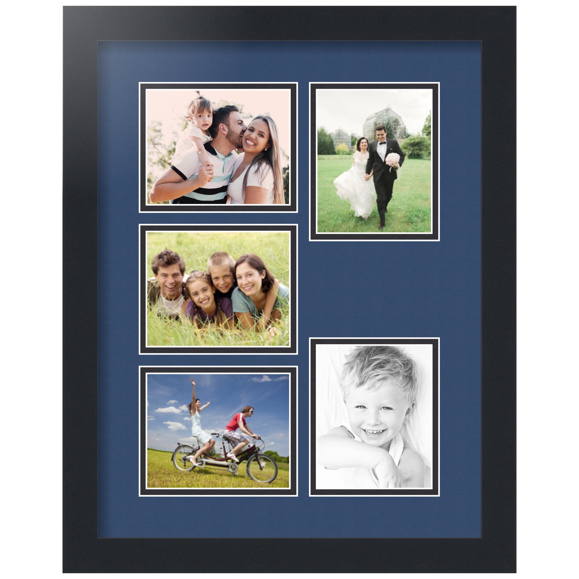 ArtToFrames Collage Photo Picture Frame with 5 - 4x5" Openings, Framed ...