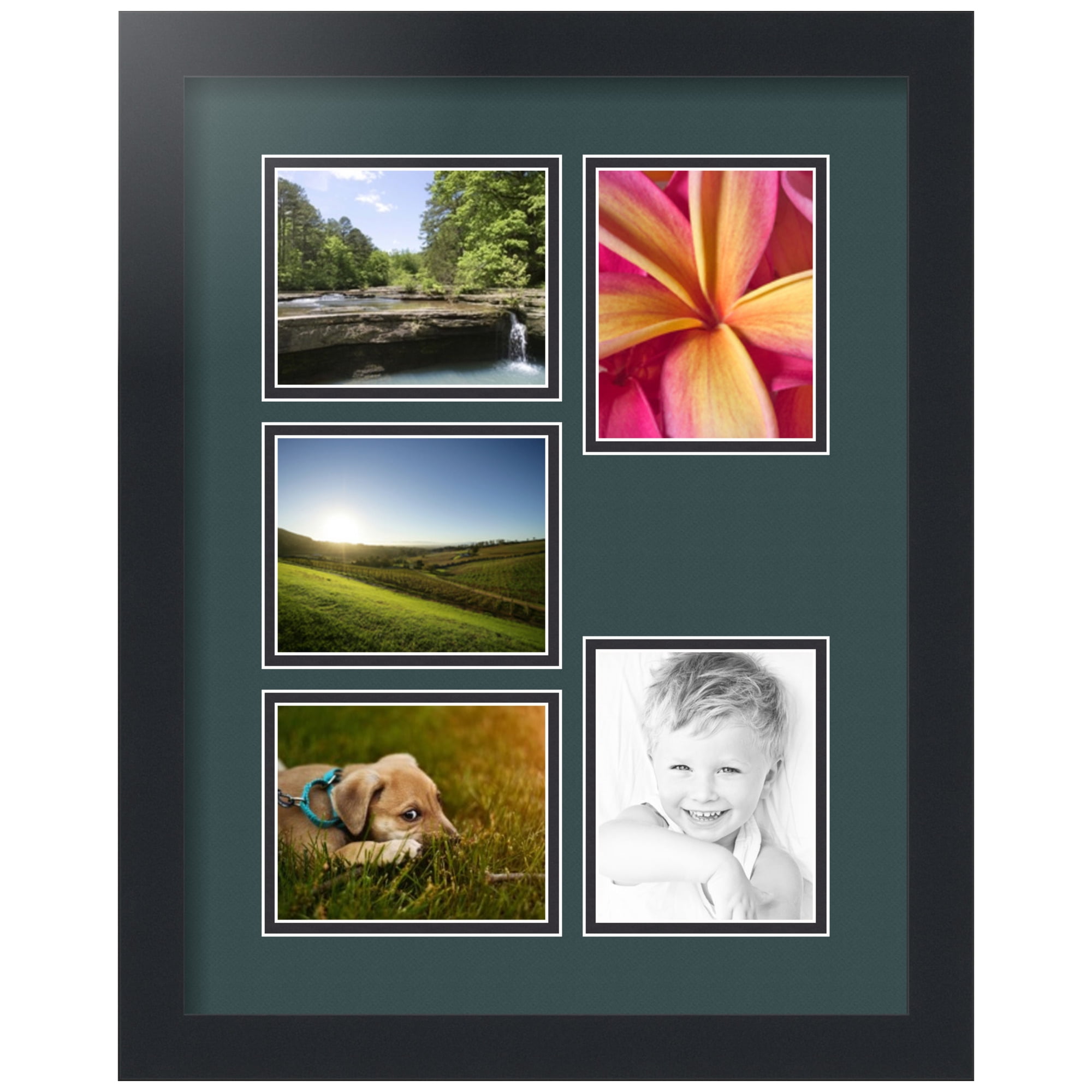 ArtToFrames Collage Photo Picture Frame with 5 - 4x5" Openings, Framed ...