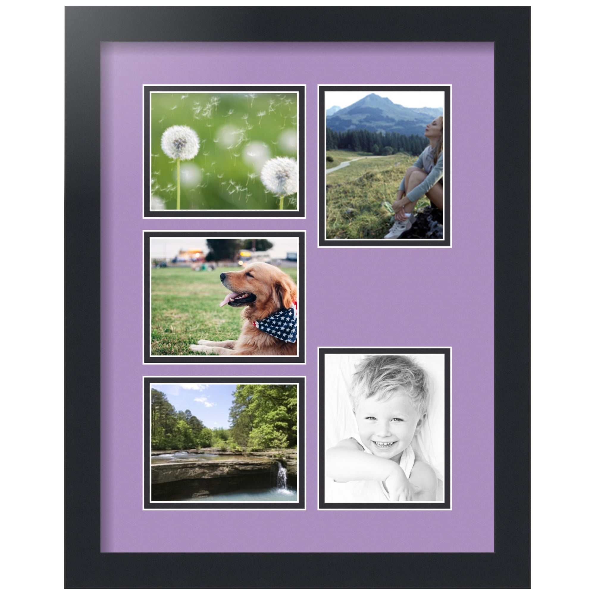 ArtToFrames Collage Photo Picture Frame with 5 - 4x5" Openings, Framed ...
