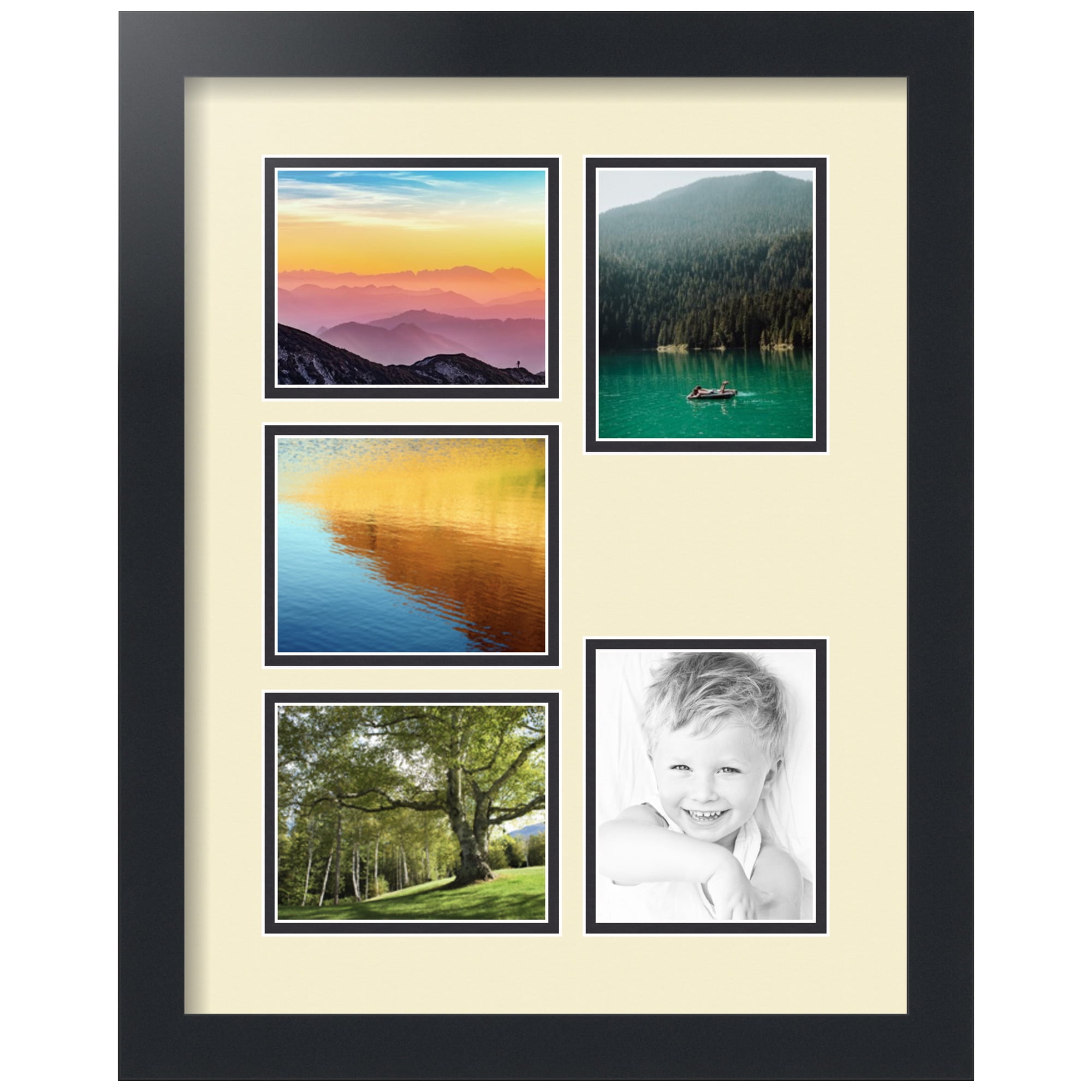 ArtToFrames Collage Photo Picture Frame with 5 - 4x5" Openings, Framed ...