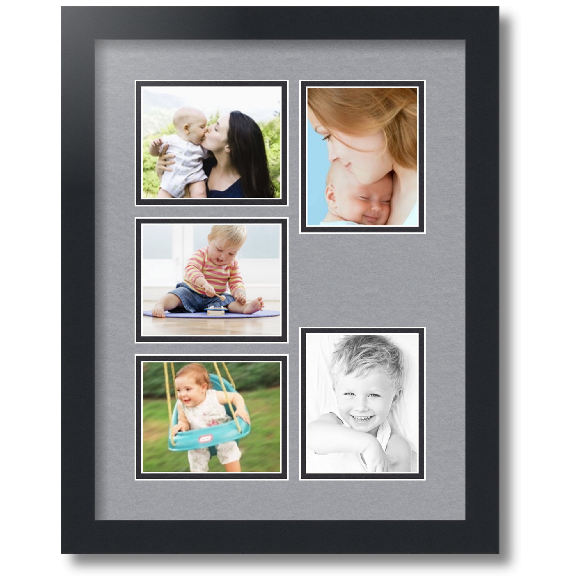 ArtToFrames Collage Photo Picture Frame with 5 - 4x5" Openings, Framed ...