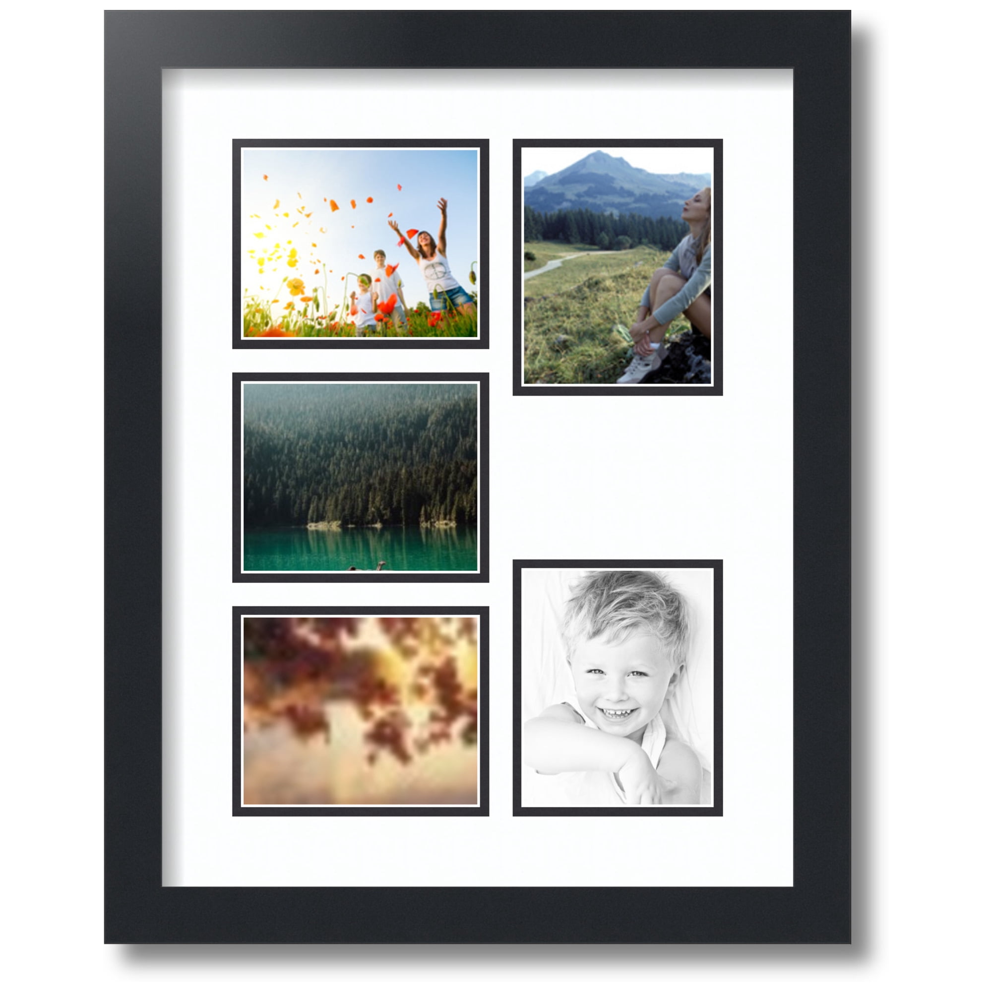 ArtToFrames Collage Photo Picture Frame with 5 - 4x5" Openings, Framed ...