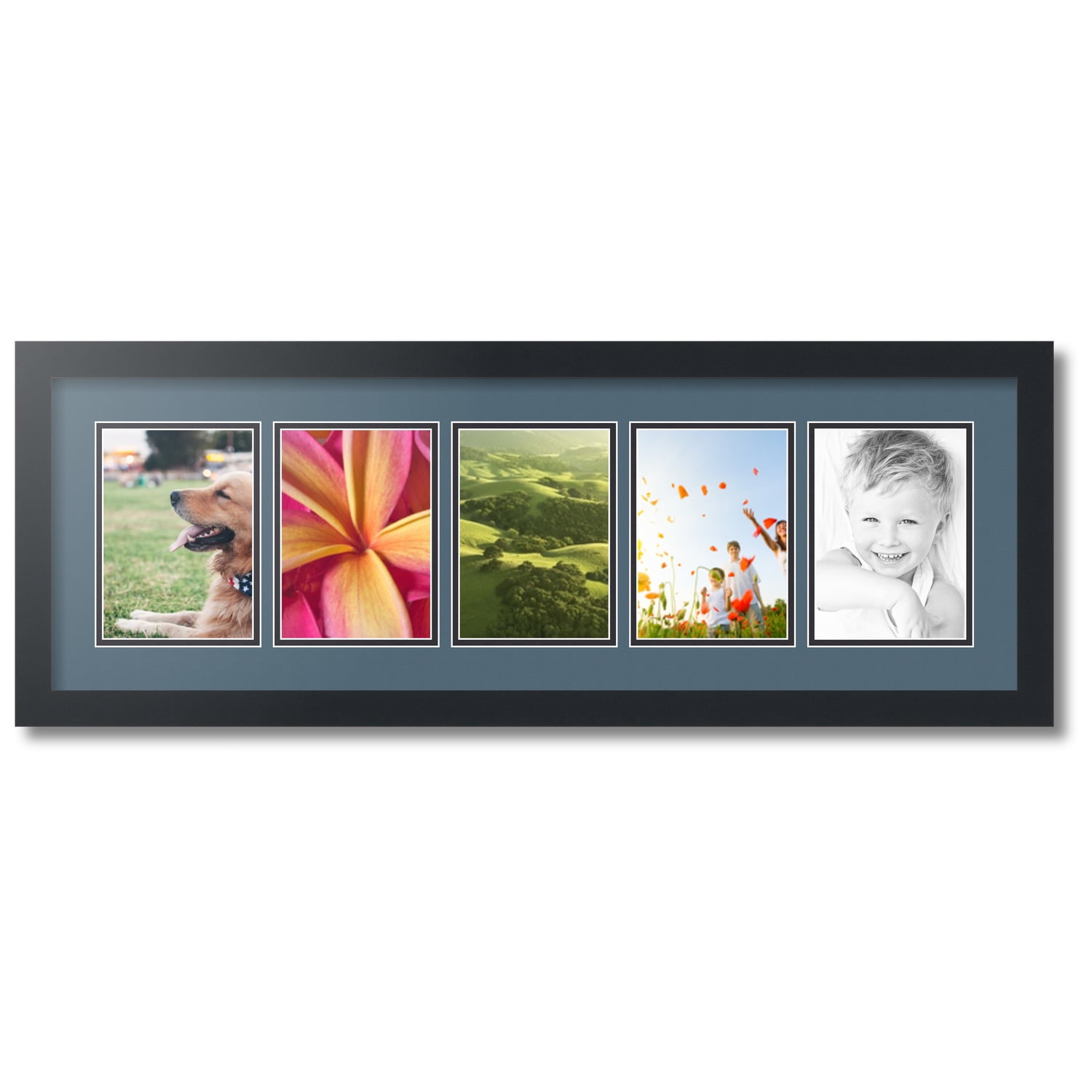 ArtToFrames Collage Photo Picture Frame with 5 - 5x7 Openings, Framed ...