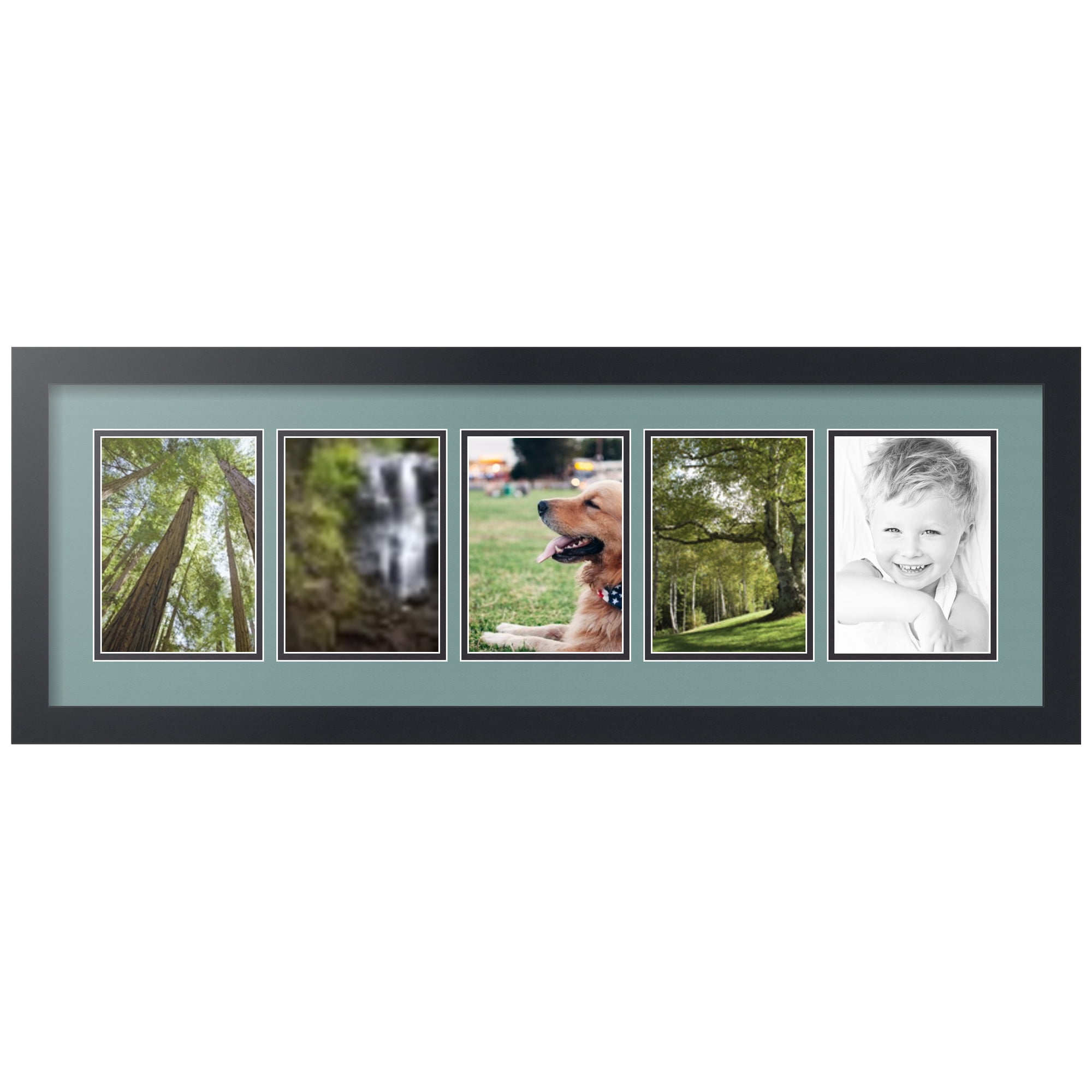 ArtToFrames Collage Photo Picture Frame with 5 - 5x7 Openings, Framed ...