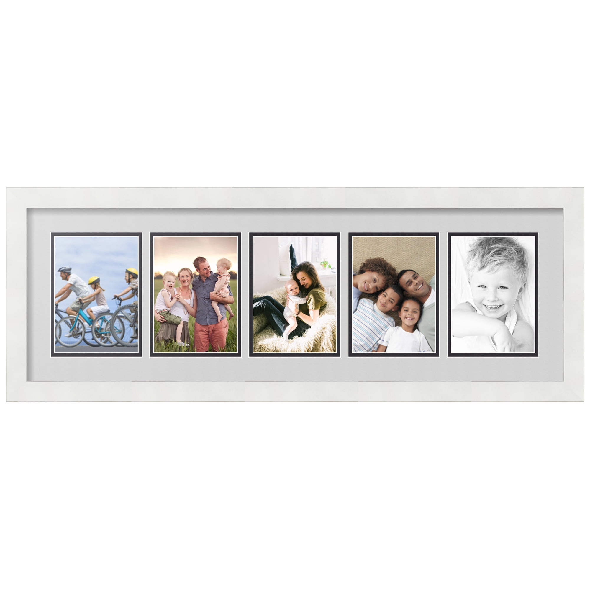 ArtToFrames Collage Photo Picture Frame with 5 - 5x7 Openings, Framed ...