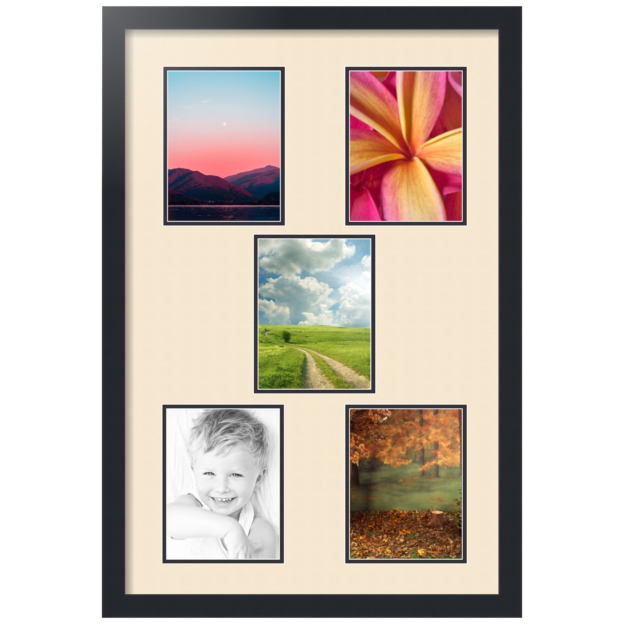 ArtToFrames Collage Photo Picture Frame with 5 - 6x8 Openings, Framed ...