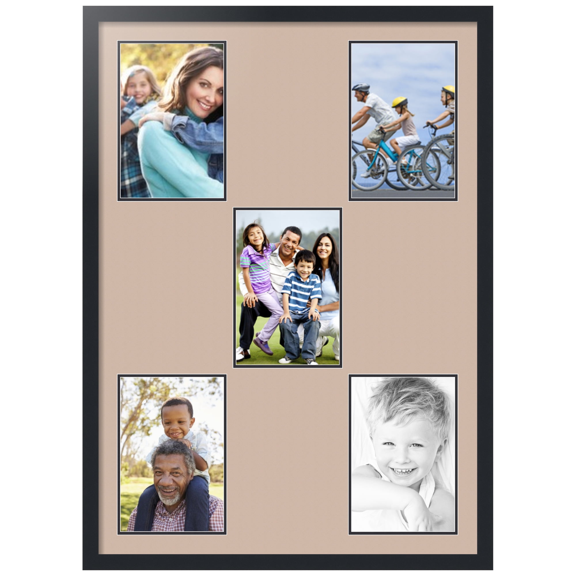ArtToFrames Collage Photo Picture Frame with 5 - 8x12" Openings, Framed ...