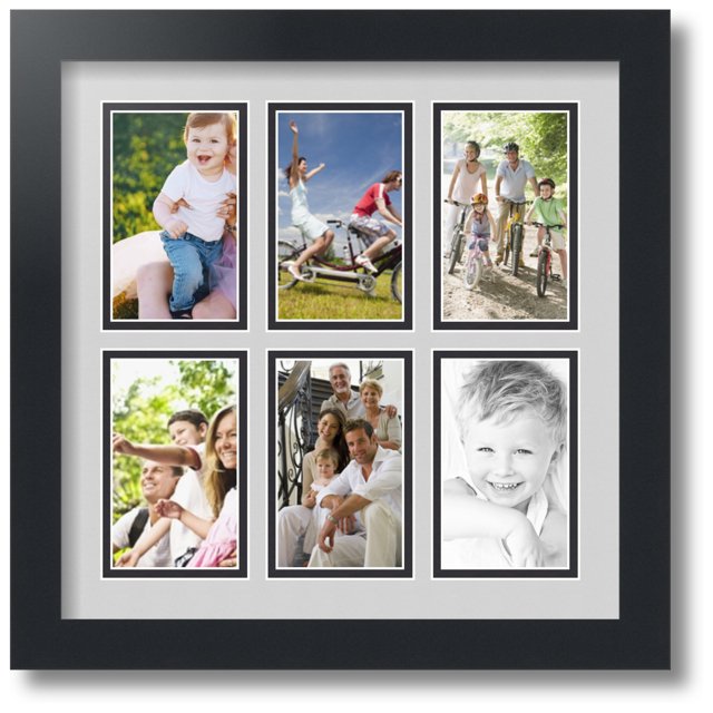 ArtToFrames Collage Photo Picture Frame with 6 - 3x5 Openings, Framed ...