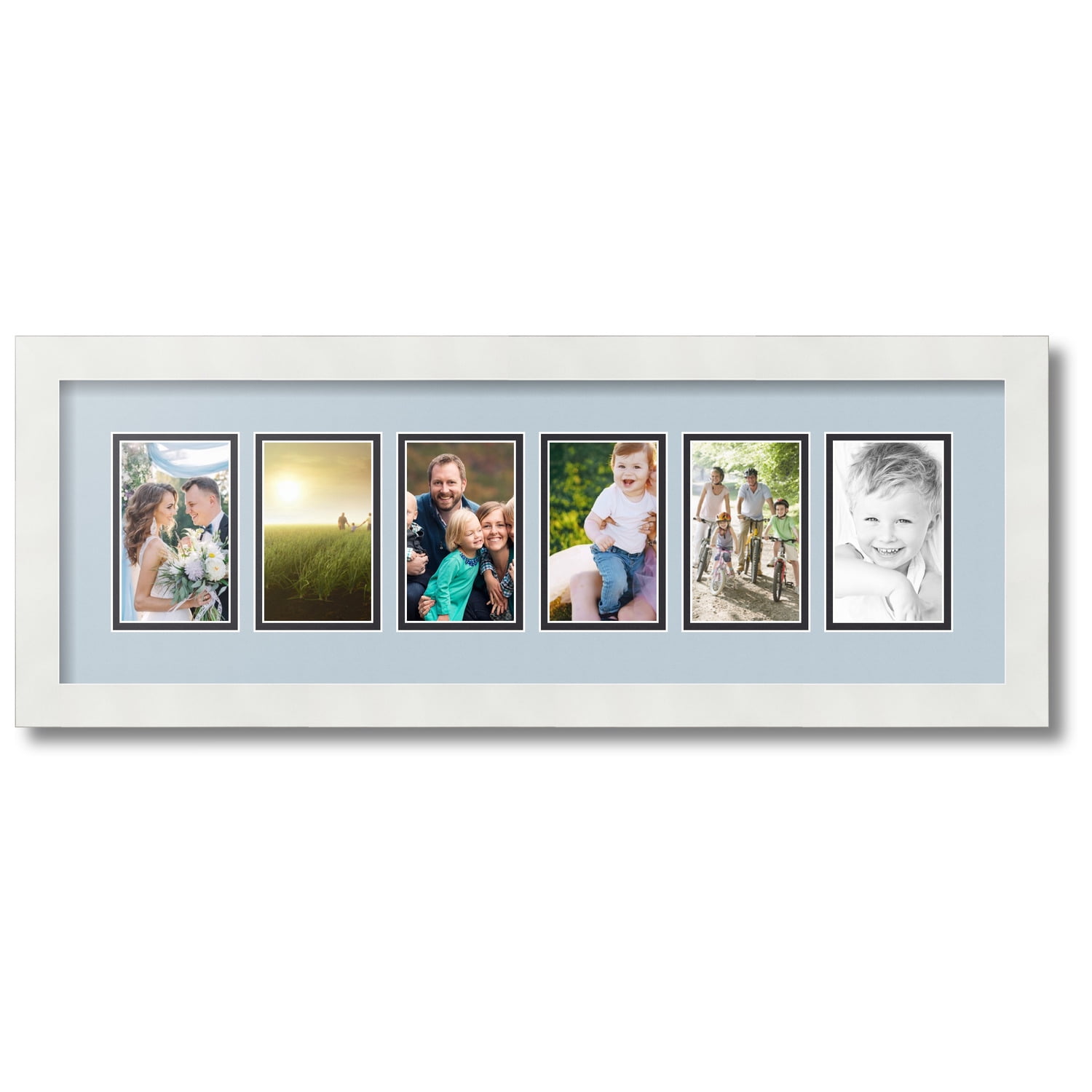 ArtToFrames Collage Photo Picture Frame with 6 - 3x5 Openings, Framed ...