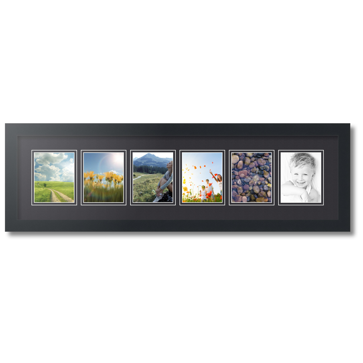 ArtToFrames Collage Photo Picture Frame with 6 - 4x5 Openings, Framed ...