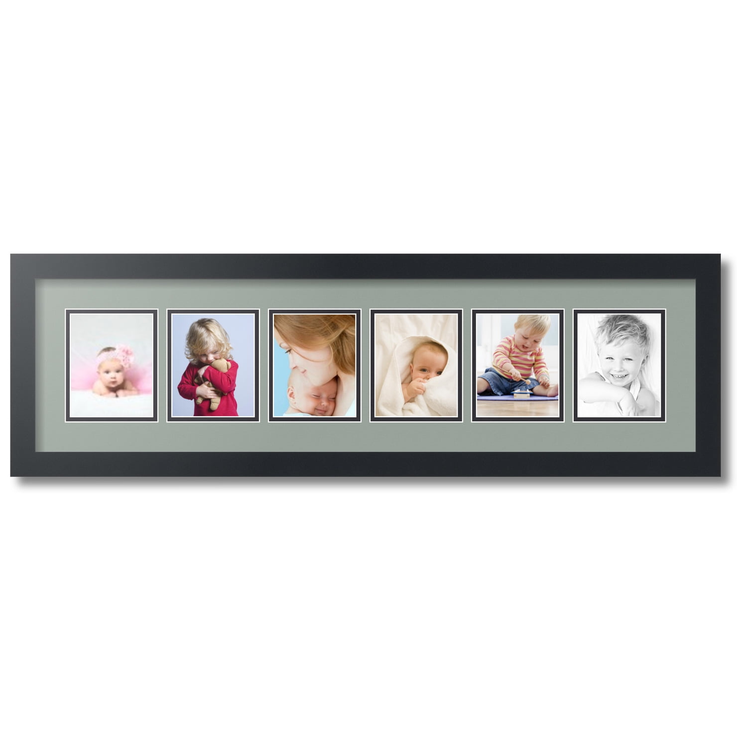 ArtToFrames Collage Photo Picture Frame with 6 - 4x5 Openings, Framed ...