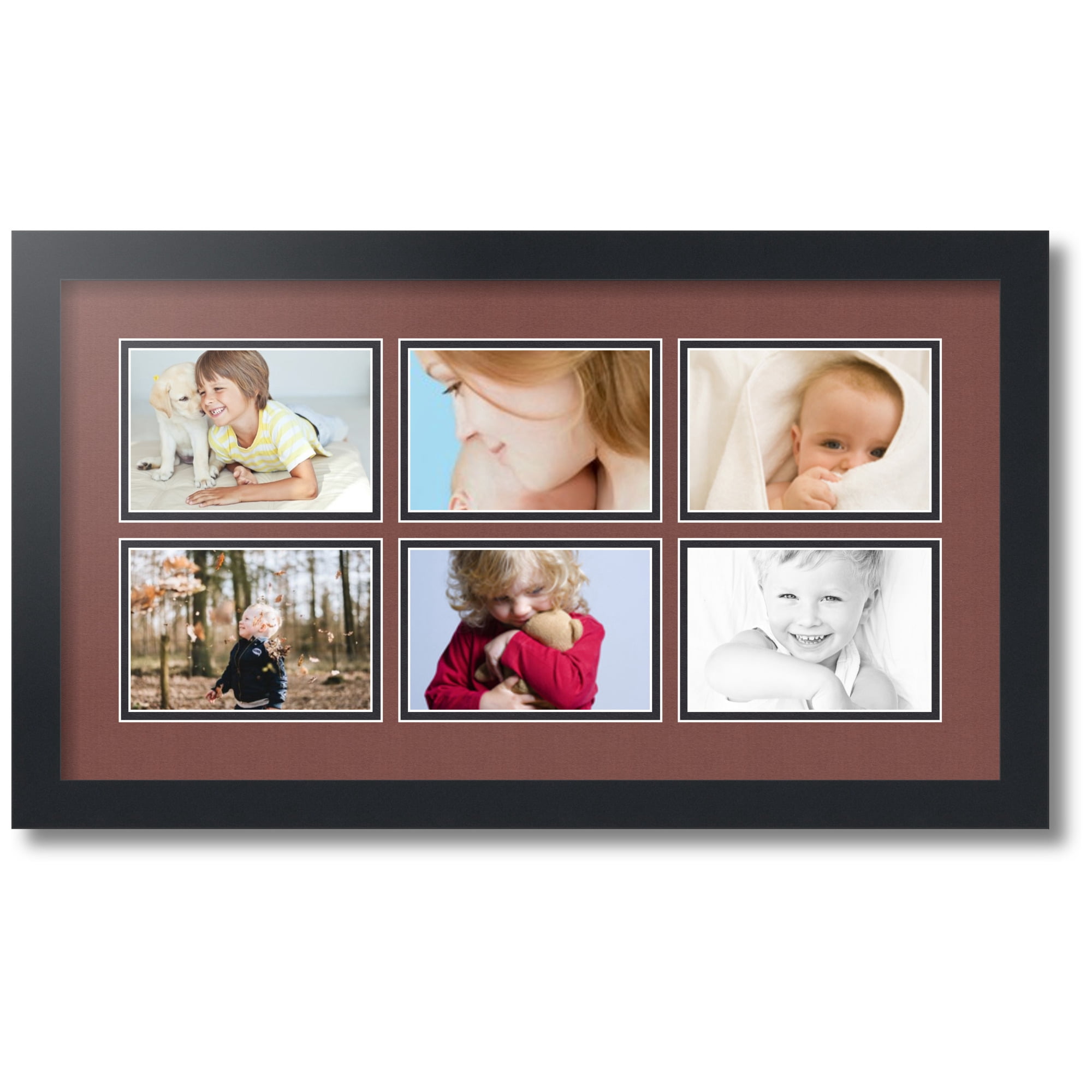 ArtToFrames Collage Photo Picture Frame with 6 - 4x6" Openings, Framed ...