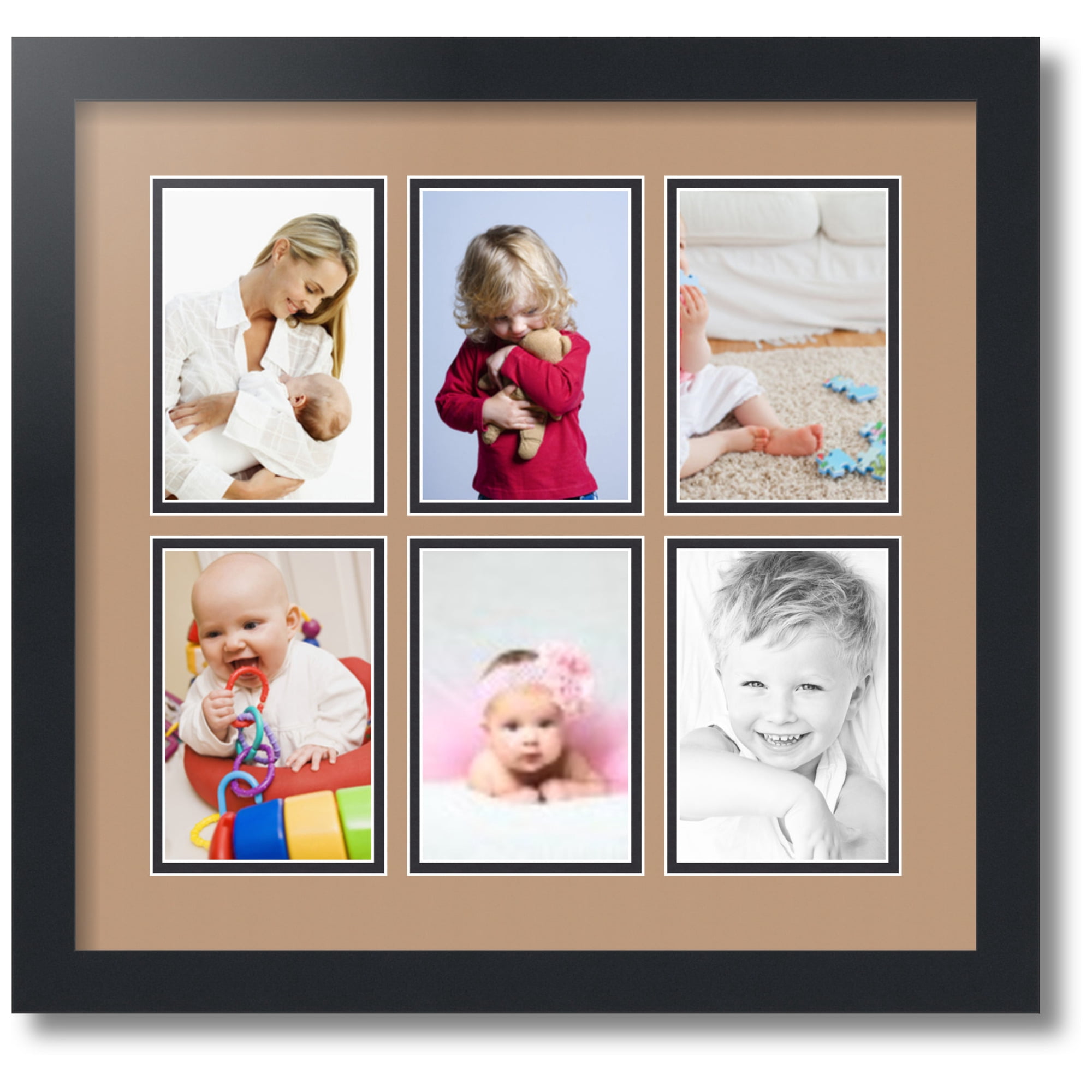 ArtToFrames Collage Photo Picture Frame with 6 - 4x6" Openings, Framed ...